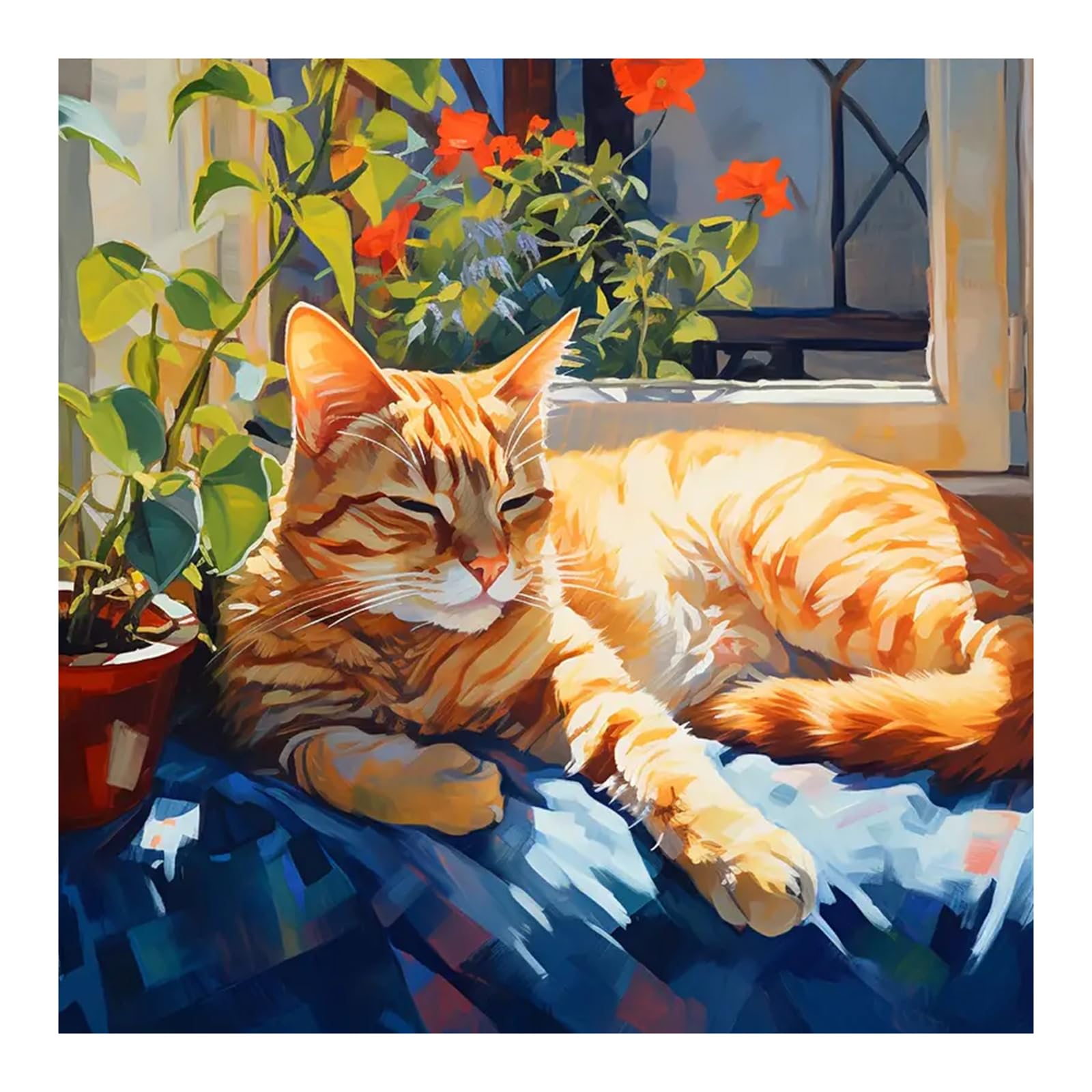 Amazon.com: SJUTOUCI Diamond Painting Kits for Adults, Napping Cat ...