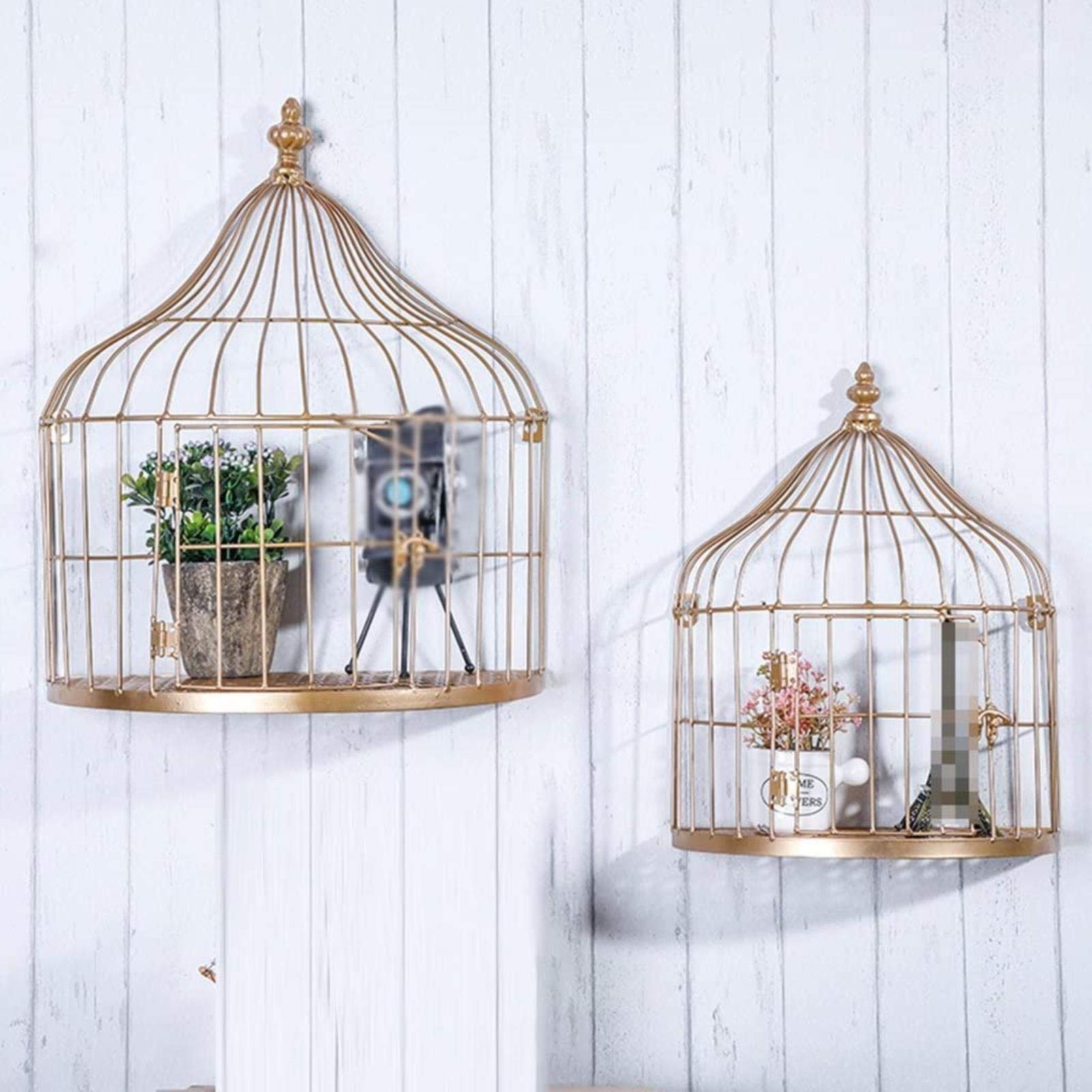 Rustic Bird Cage Wall Shelf Repurposed Farmhouse Vintage And Antique