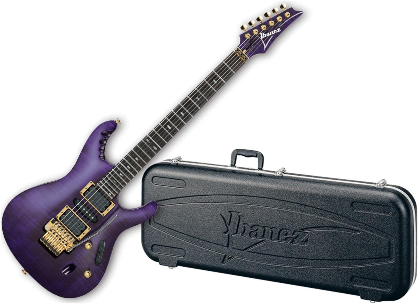 Ibanez egen18 TVF Herman Li Firma Guitarra Eléctrica, Trans Violet Flat ...