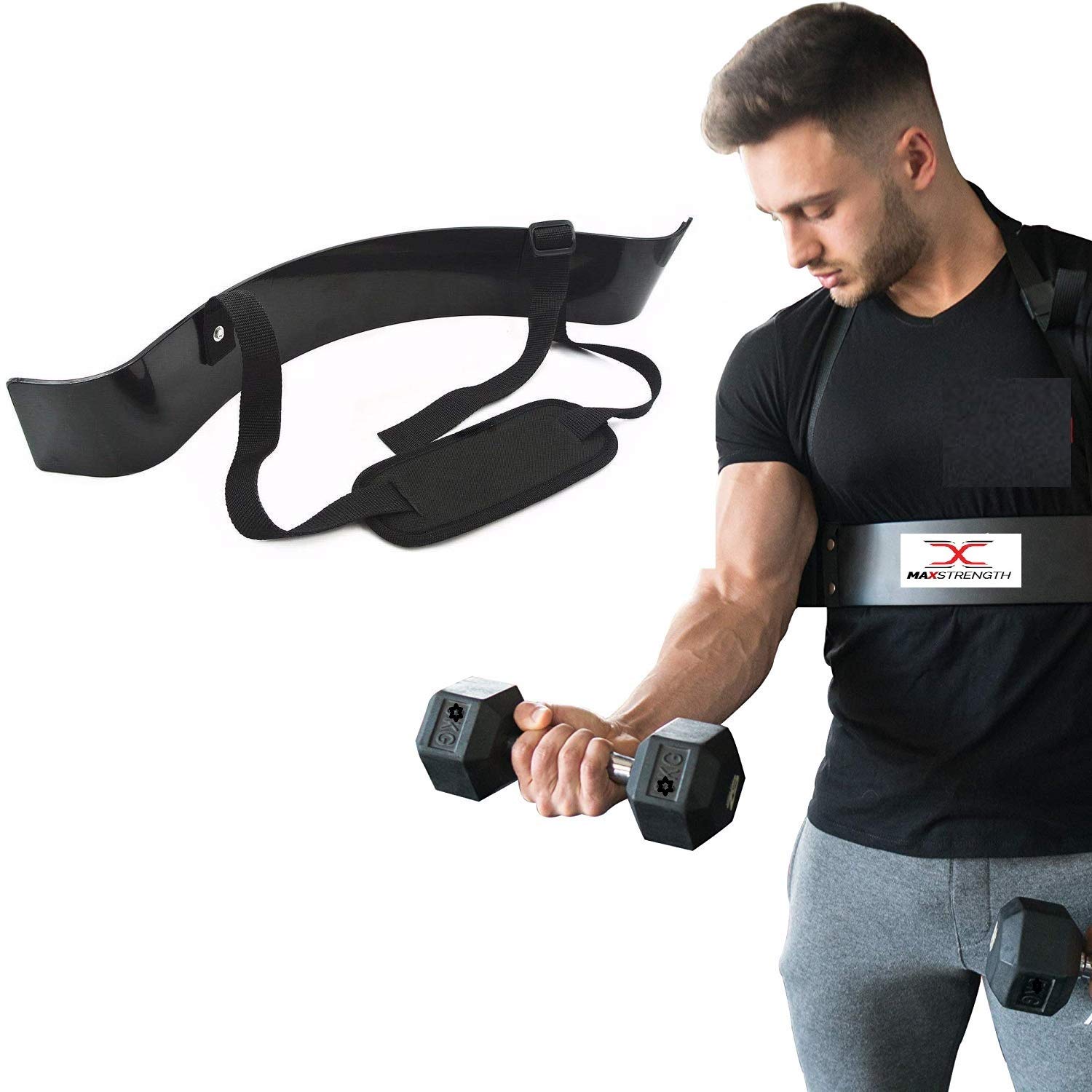 Forearm Blaster FITNESS MANIAC Bicep Arm Blaster Thick Support Bicep ...