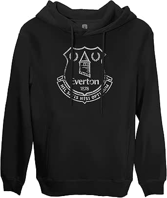 Amazon.com: 1863FC Everton FC Mono Badge Fleece Pullover Hoodie - Black ...