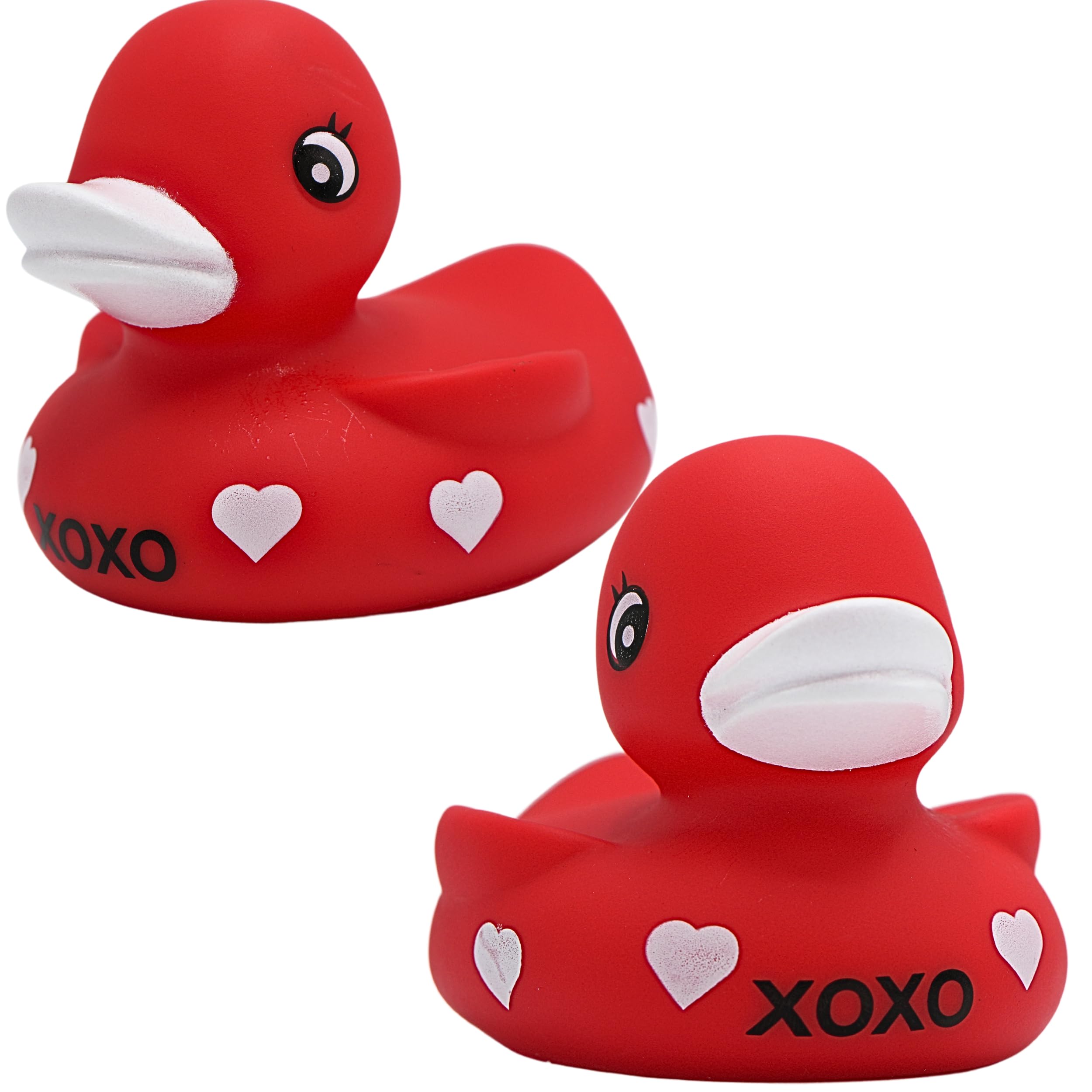 Amazon.com: 4E's Novelty 3" Valentines Rubber Duck 2 Pack - Large Red ...