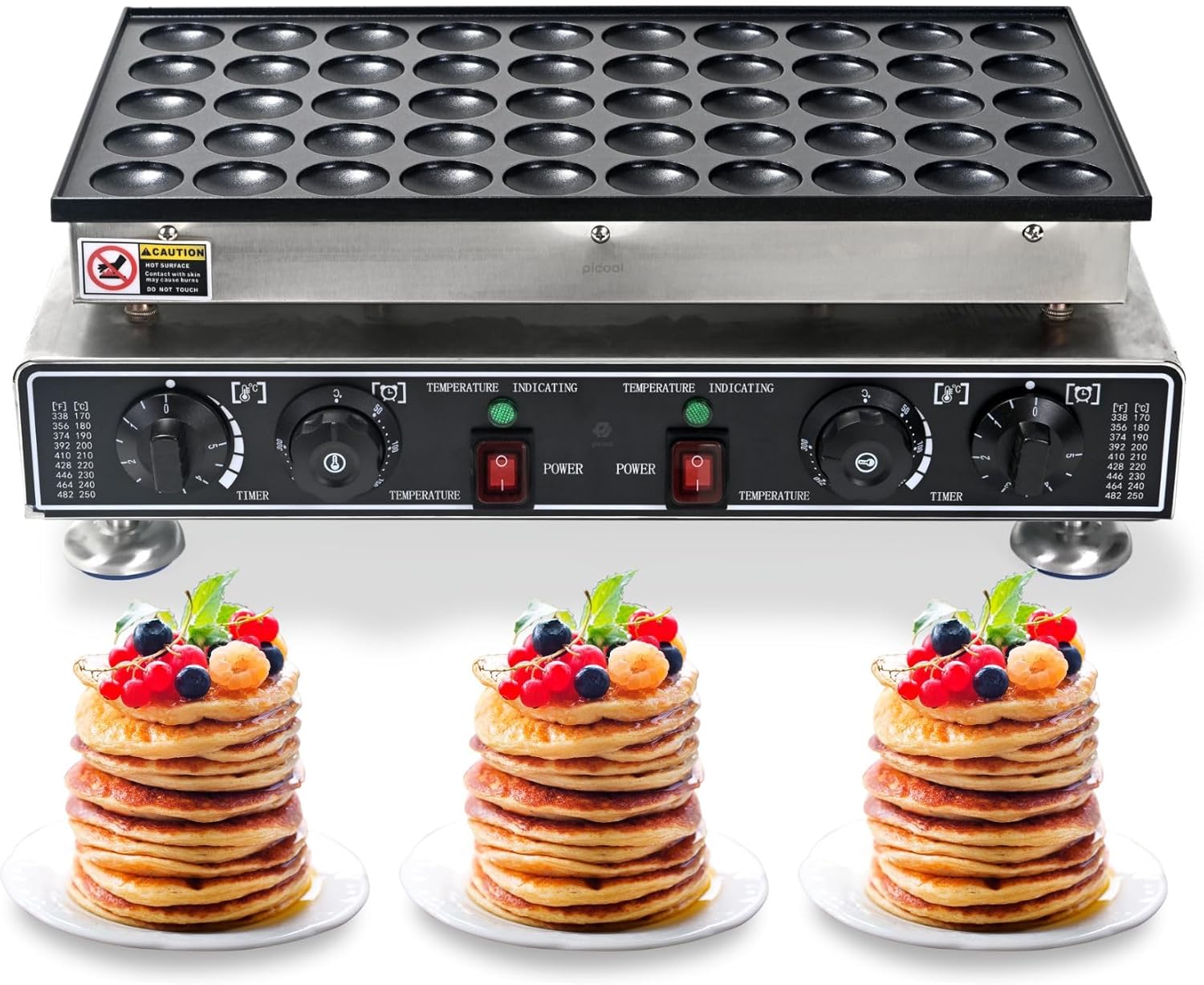 Maquina para Hacer Mini Hot Cakes Industrial 1800 W Plancha de Teflon ...