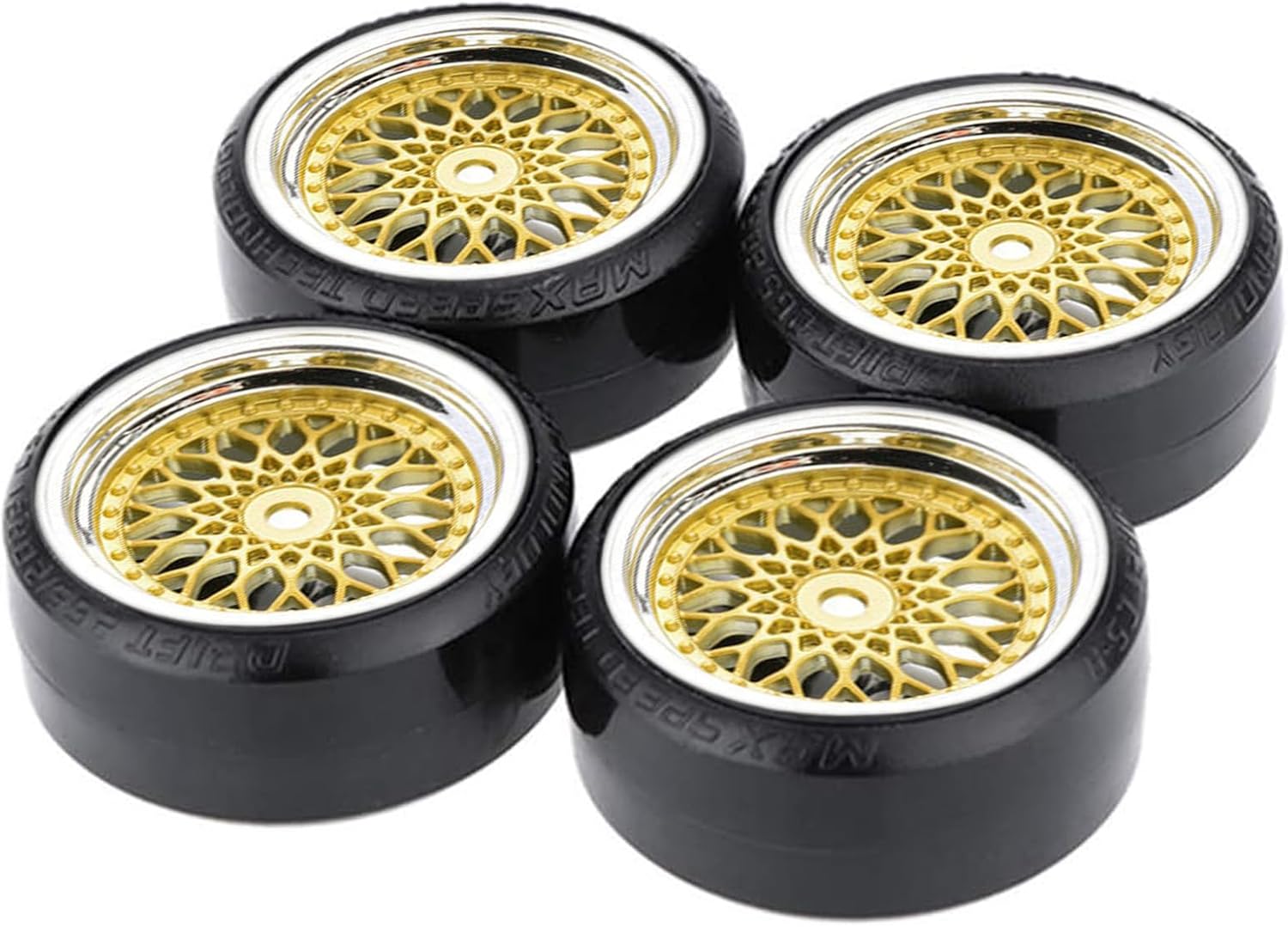 Amazon.com: WONFAST 4PCS 1/10 Drift Car Tires Smooth Hard Tyre Plastic ...