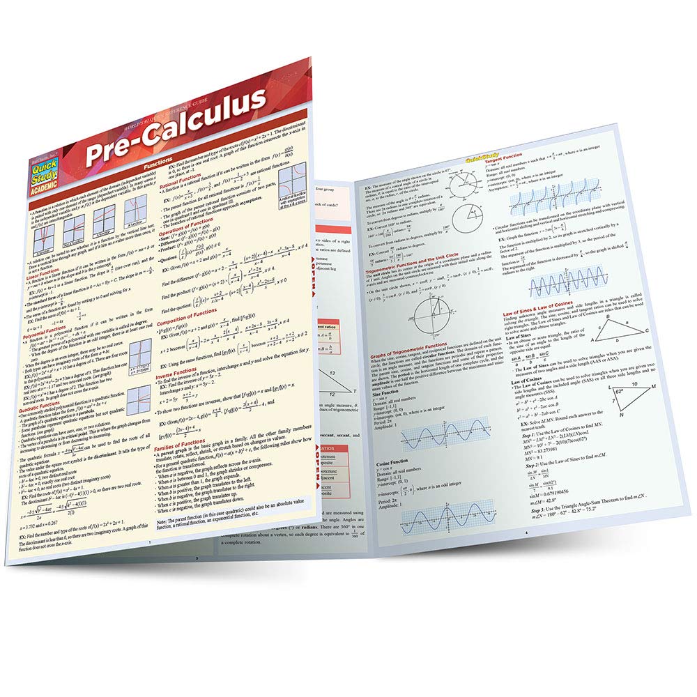 Pre-Calculus: a QuickStudy Laminated Reference Guide (QuickStudy ...