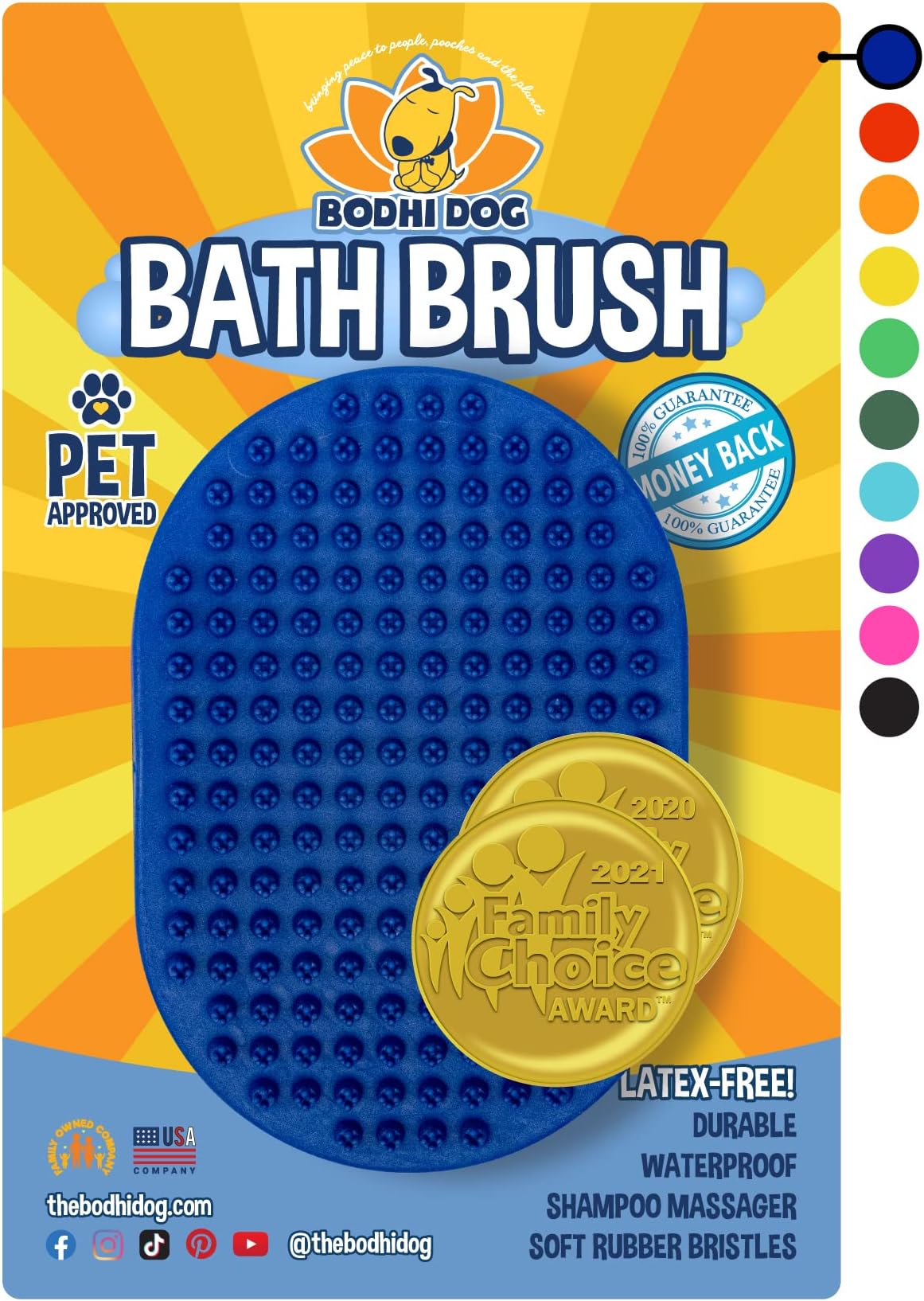Amazon.com: Dog Brush – Cat Brush – Shampoo Dispensing Scrubber – Soft ...