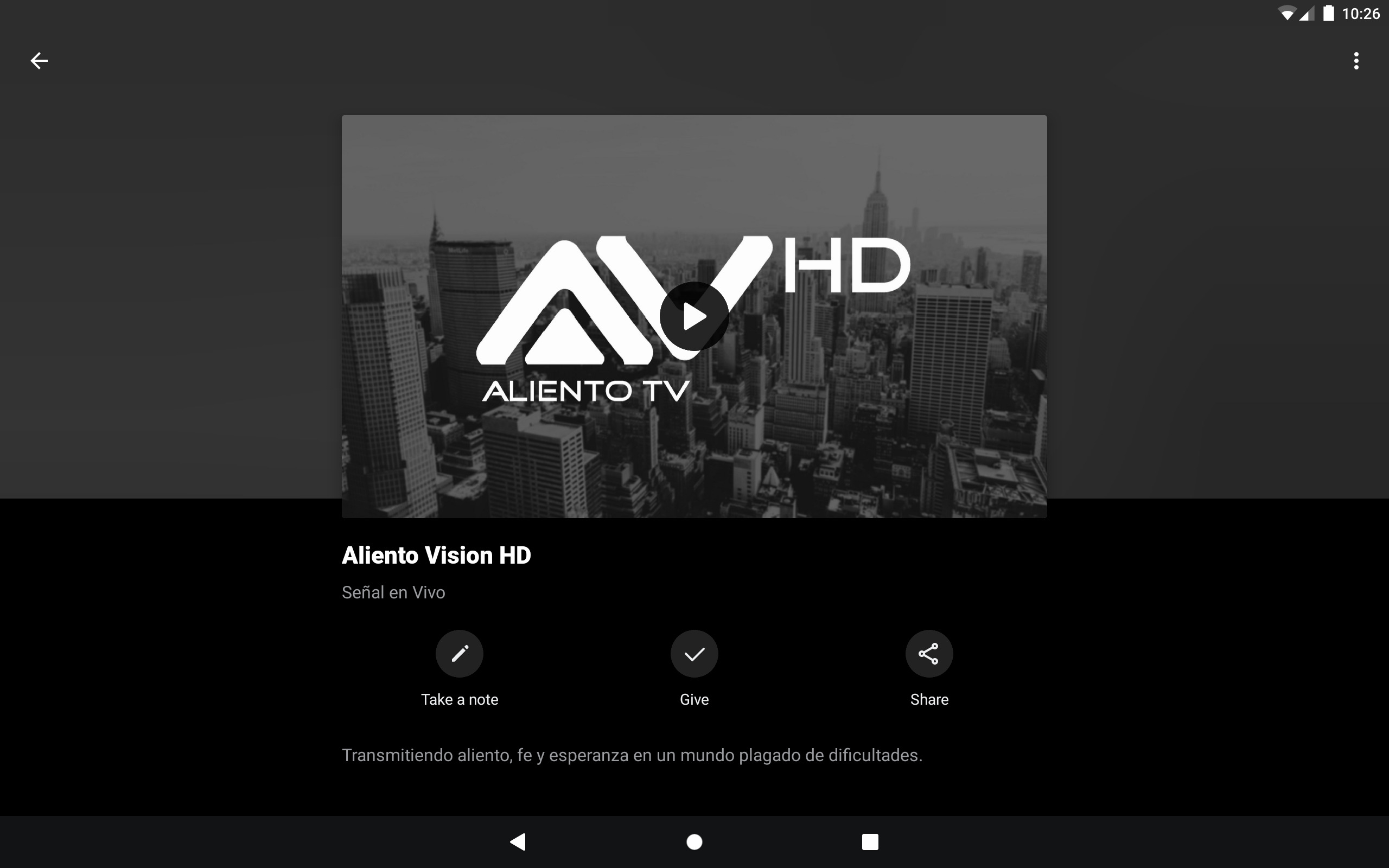 Aliento Vision TV Network - App on Amazon Appstore
