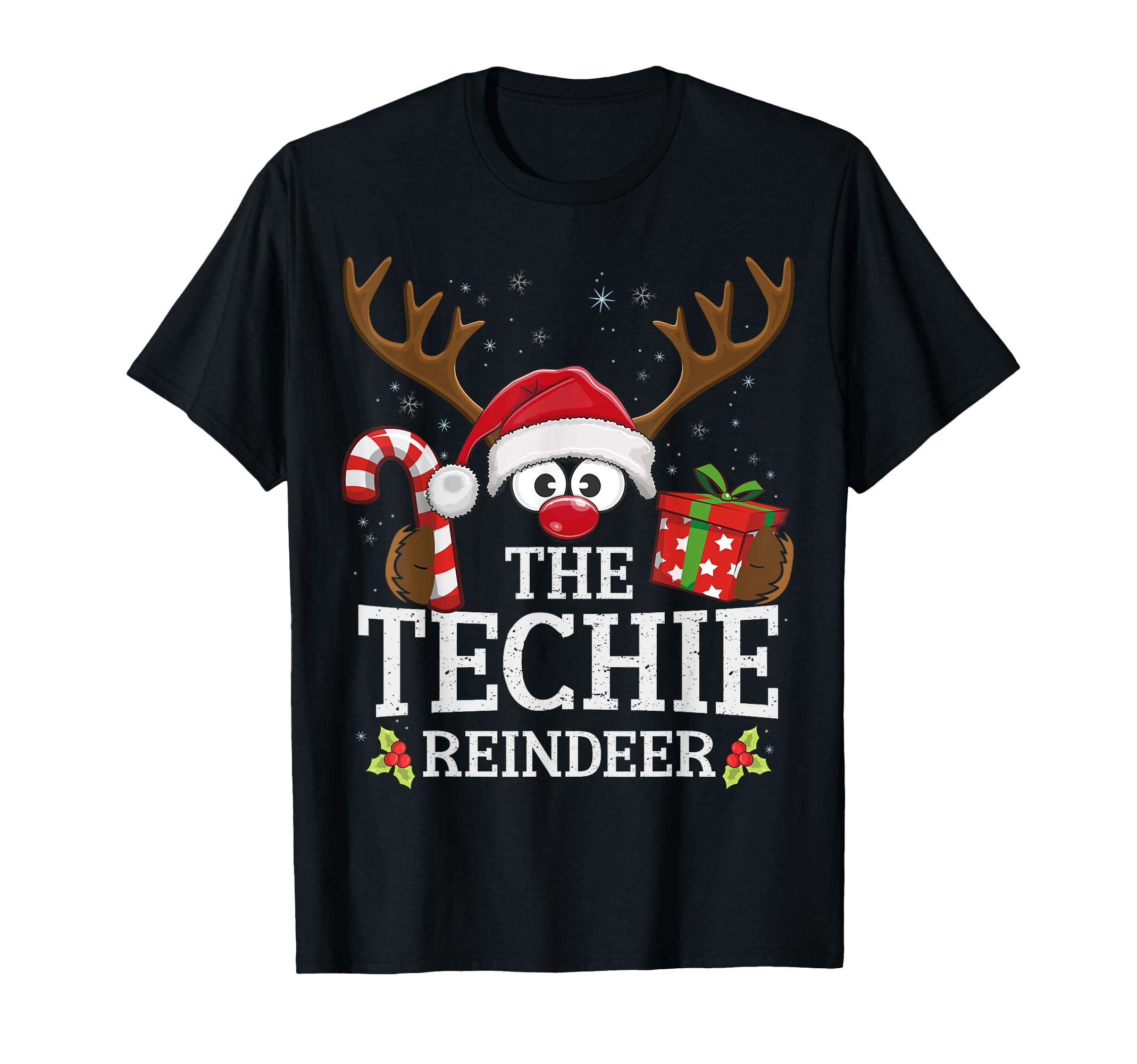 Amazon.com: Christmas Matching The Techie Reindeer Family T-Shirt ...