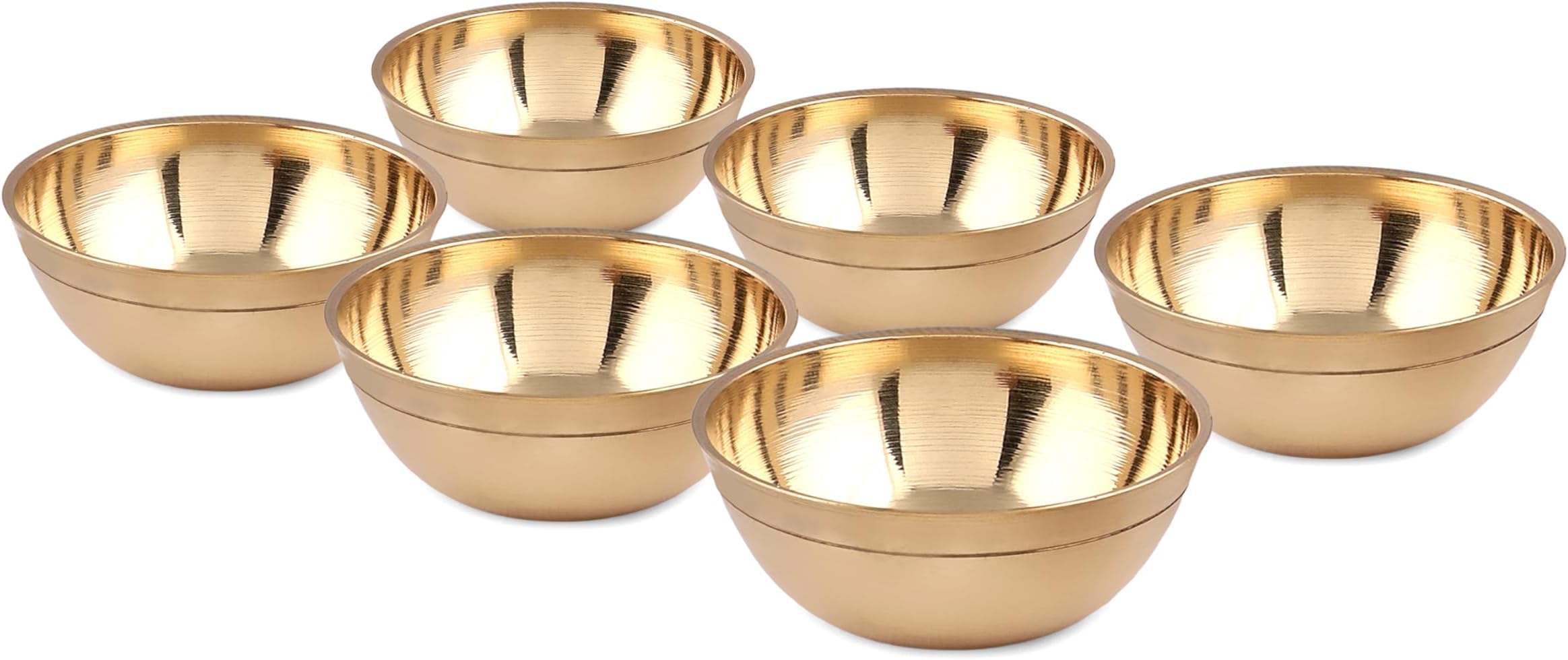 Buy INDIAN ART VILLA Embossed Design Brass Bowl Katori, Serving Indian ...