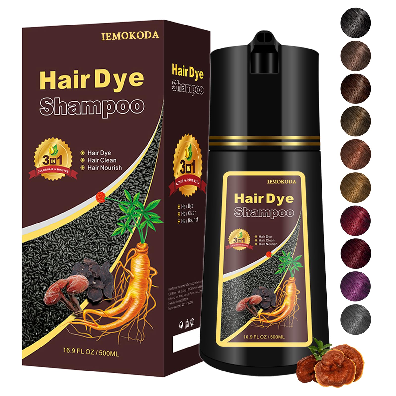 Amazon.com : Yocisku Hair Dye Shampoo, Gray Hair Coverage Dye Shampoo ...