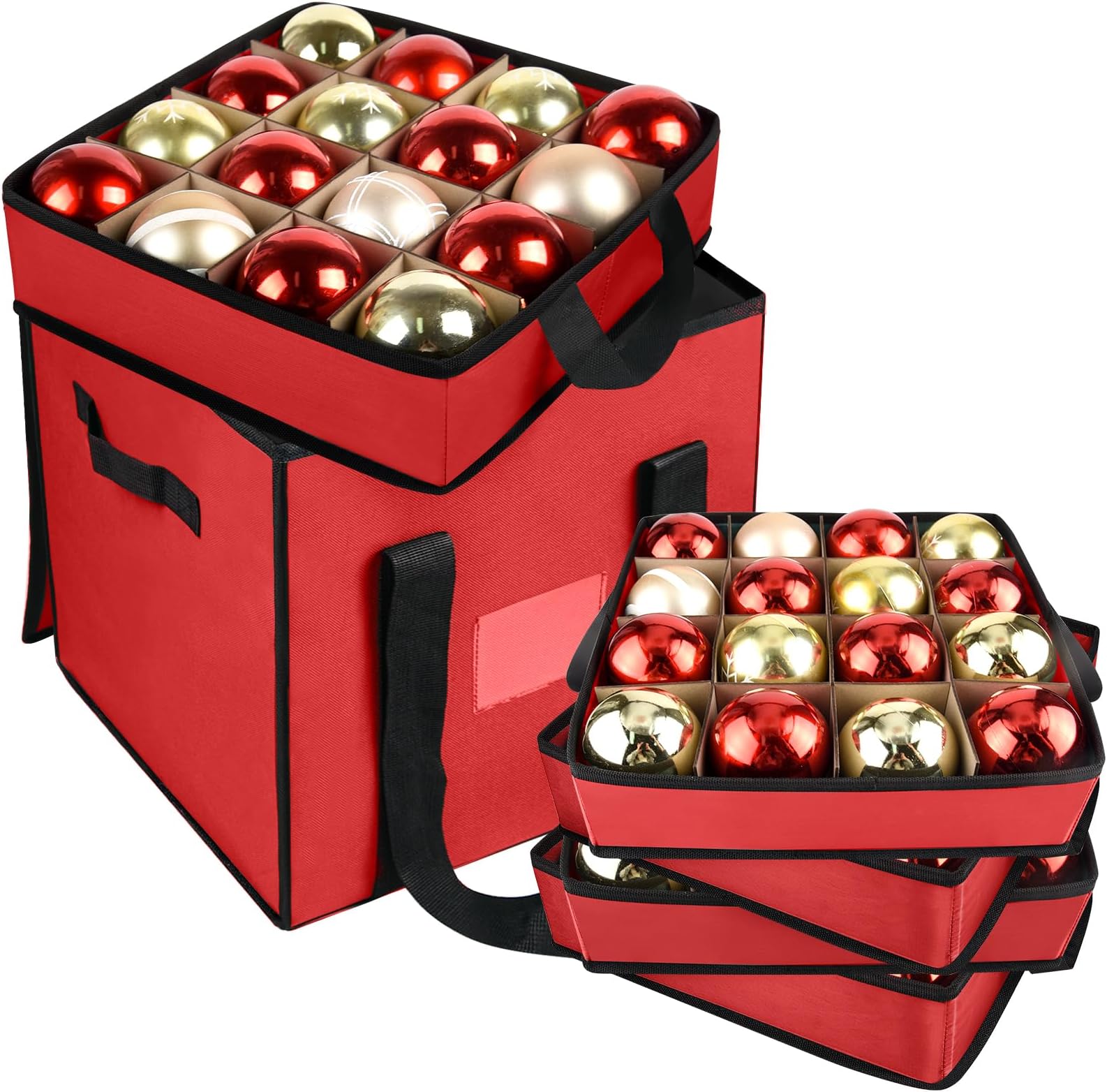 Amazon.com: Christmas Ornament Storage Box High Capacity Decoration ...
