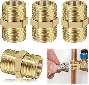 FAMCUCHE Pack of 4 Gas Hose Connectors, 1/2 Inch AG Left Gas Connection ...
