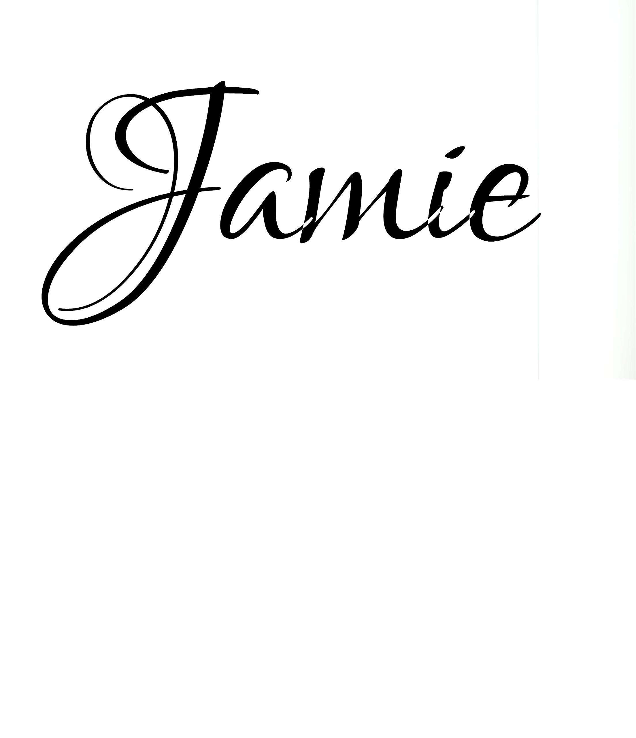 Jamie Script Tattoos
