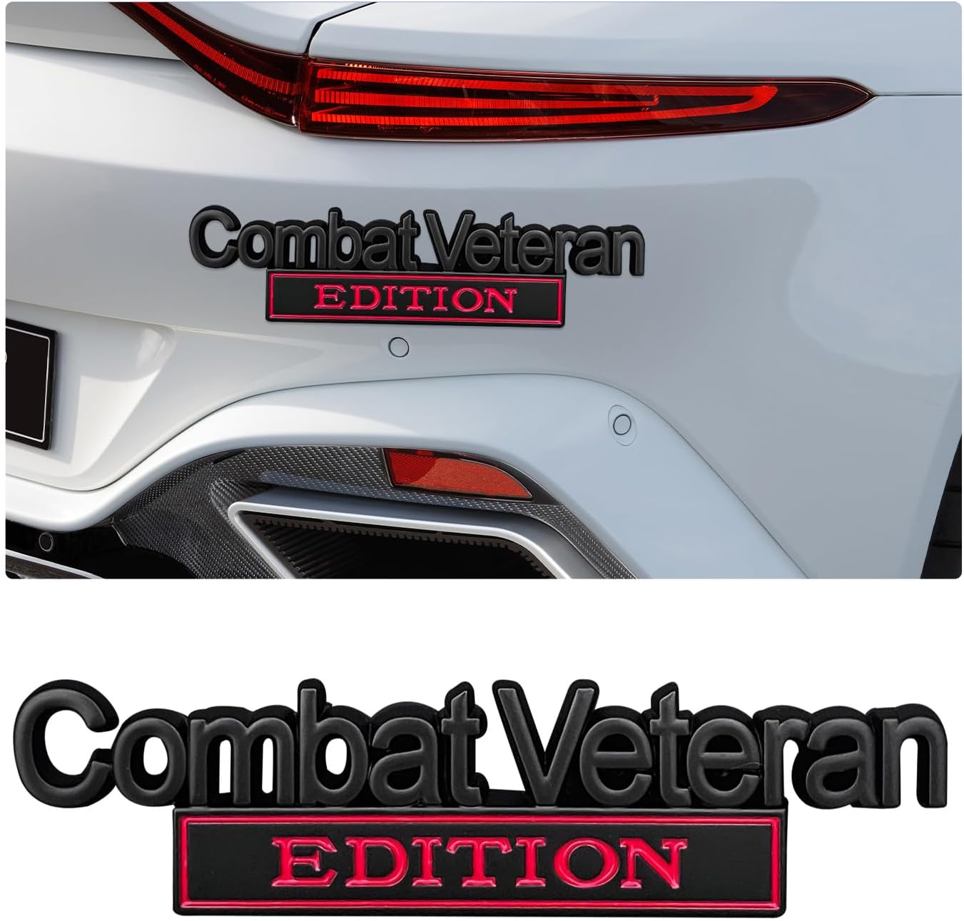 Amazon.com: 1pc Combat Veteran Edition Emblems 3D Raised Decals ...