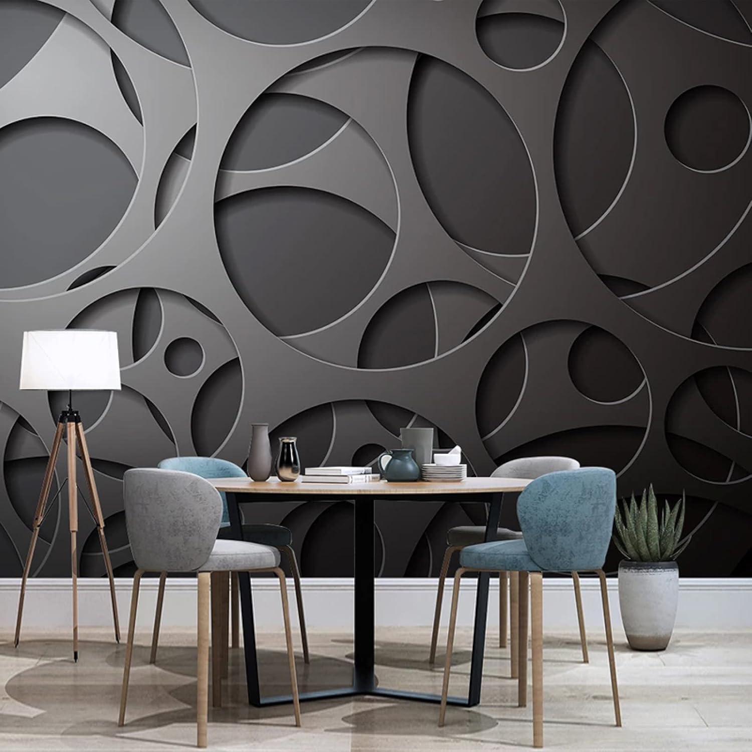 cbmeu Papel tapiz geométrico creativo tridimensional irregular con ...