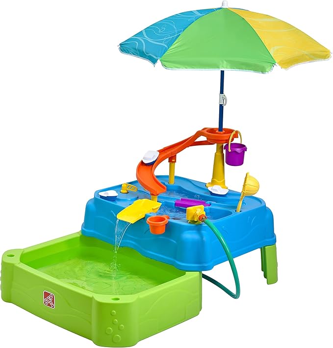 Amazon.com: Step2 Waterpark Wonders Two-Tier Water Table | Kids Water ...