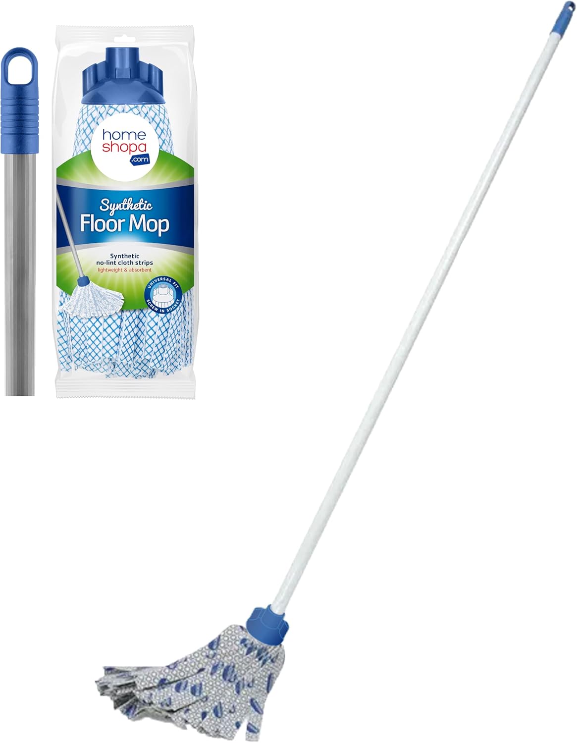HOMESHOPA Floor Cleaning Mop, Synthetic Cloth Strips Replacement Head ...