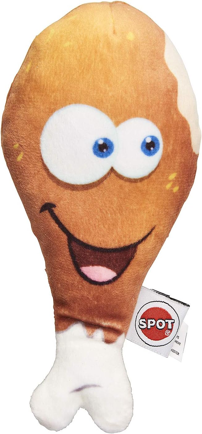 Ethical Pets Fun Food Chicken Leg 6.5" Soft Plush Dog Toy : Amazon.com ...