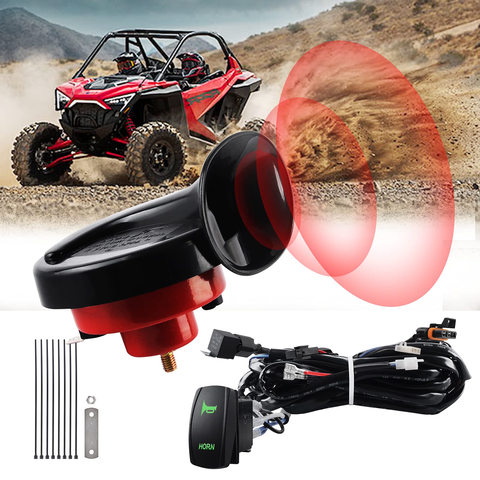 Furyengraver Loud Utv Horn Kit Rzr Horn Kit With Rocker | Desertcart INDIA
