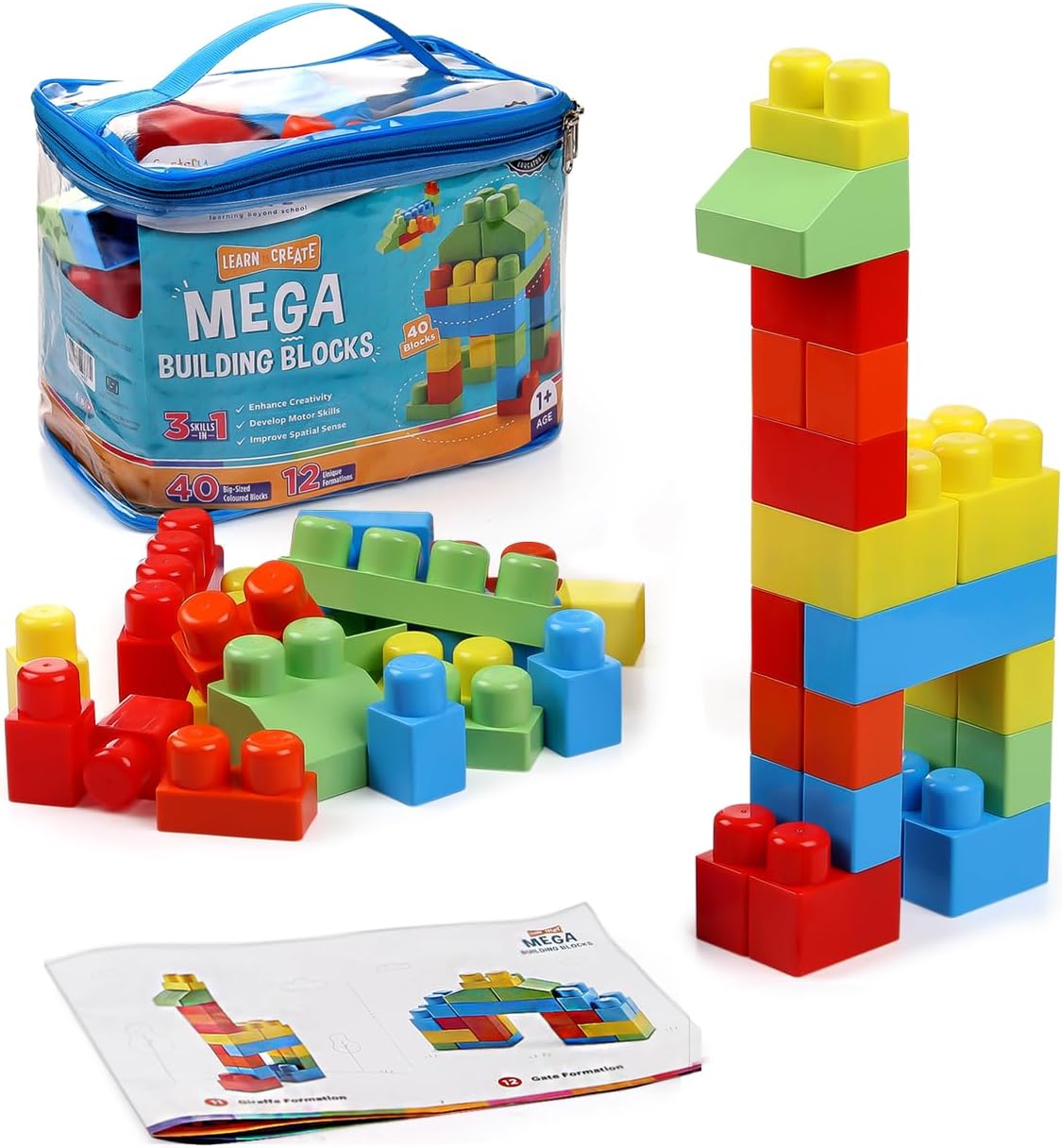 Mega Bloks First Builders Big Building Creative Open Building and ...