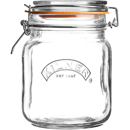 Amazon.com: Kilner Square Swing Top Glass Jar | 2L: Canning Jars: Home ...