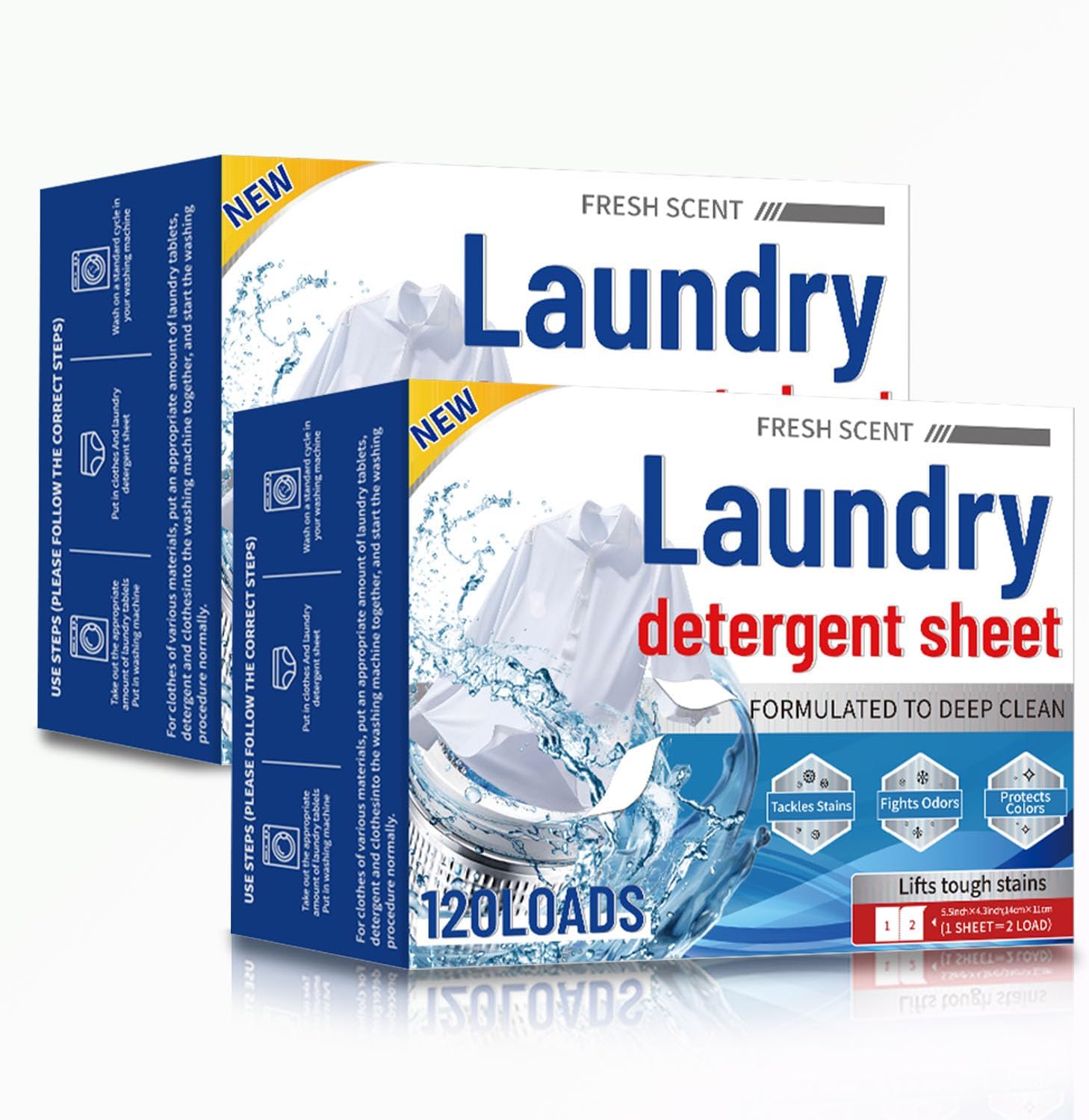 240 cargas Láminas de Detergente,con Suavizante de Telas, Hipoalergénicas, Eliminan Manchas con ...