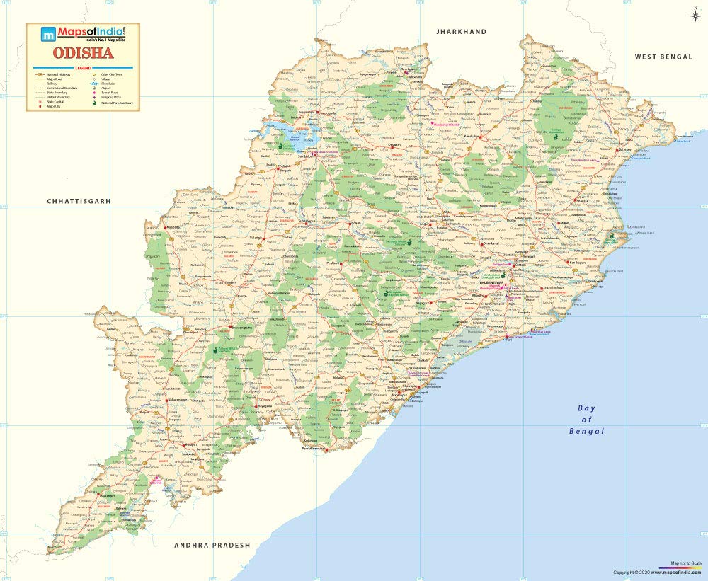 Political Map Of Odisha
