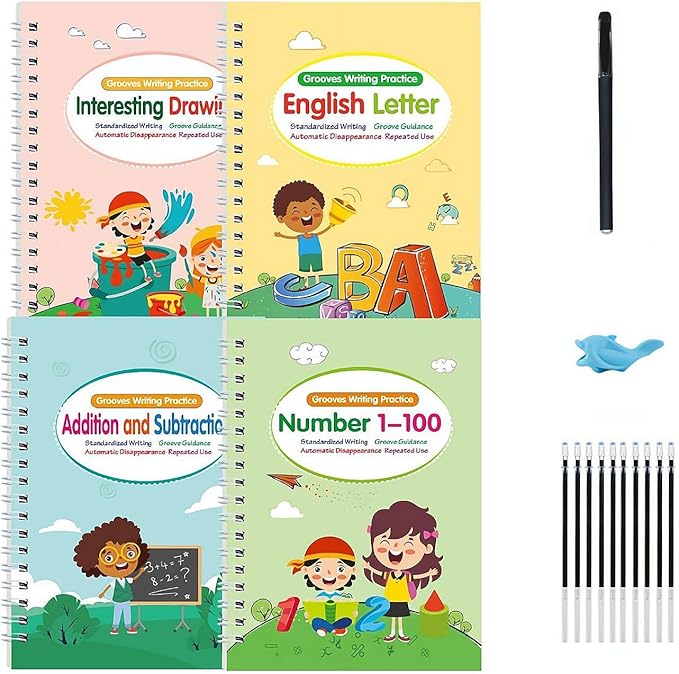 Amazon.com: Tracetrek Workbook Fast-Track Young Minds,4 Pcs Tiny Thinkers Tracetrek Workbook ...