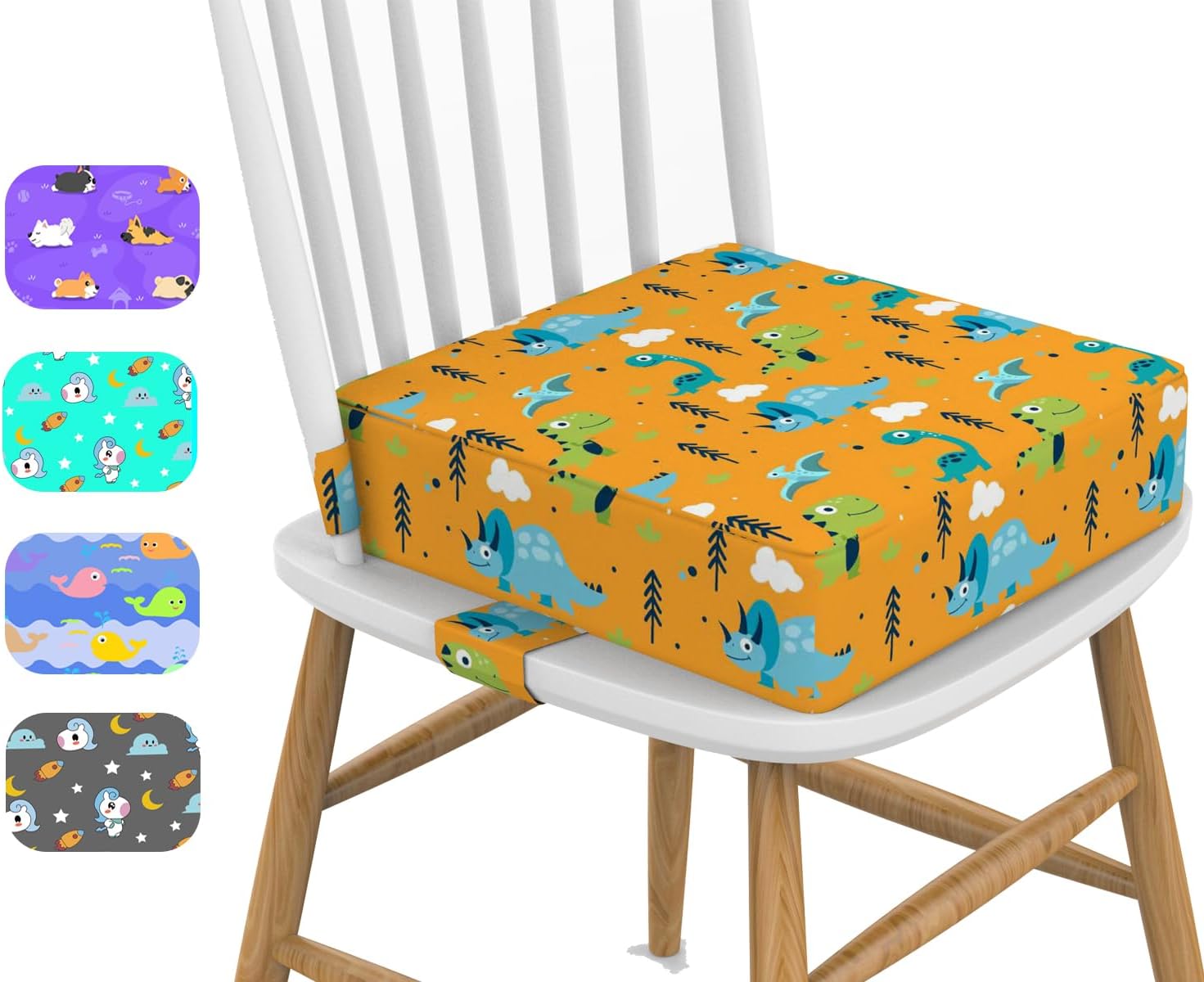 Sioditin 4-inch Adjustable Toddler Booster Seat with Non-Slip Base