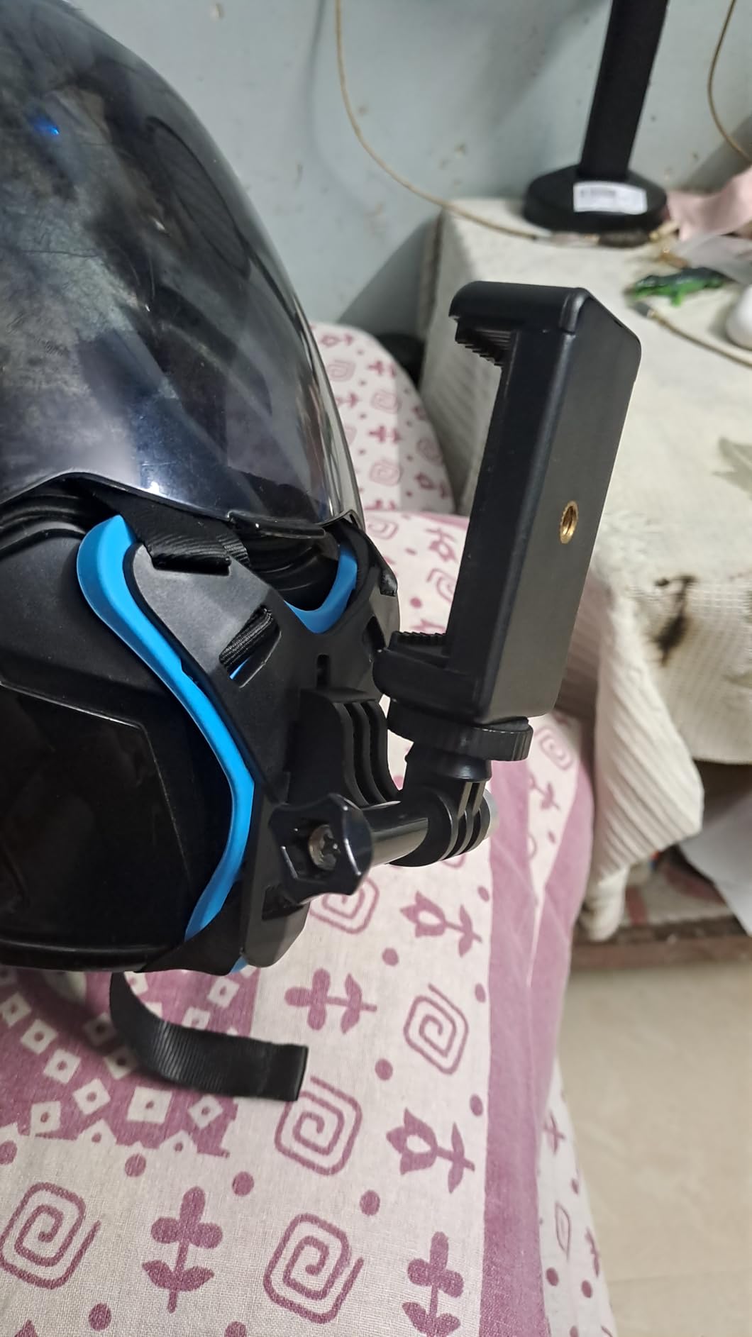 amazon basics Helmet Chin Strap Mount with Mobile Clip Compatible with ...