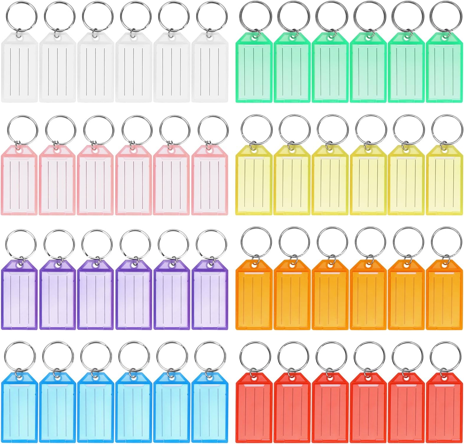 Amazon.com : Poly Tag Key Tags with Ring ( White ) – 250 Key Tag Count ...