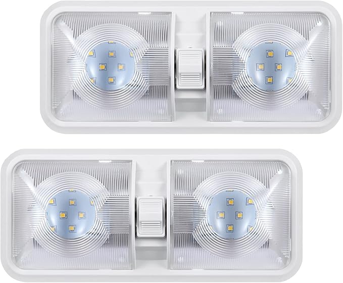 12 Volt LED Caravan Lights with ON/Off Switch - Neutral 4000-4500K 7W ...