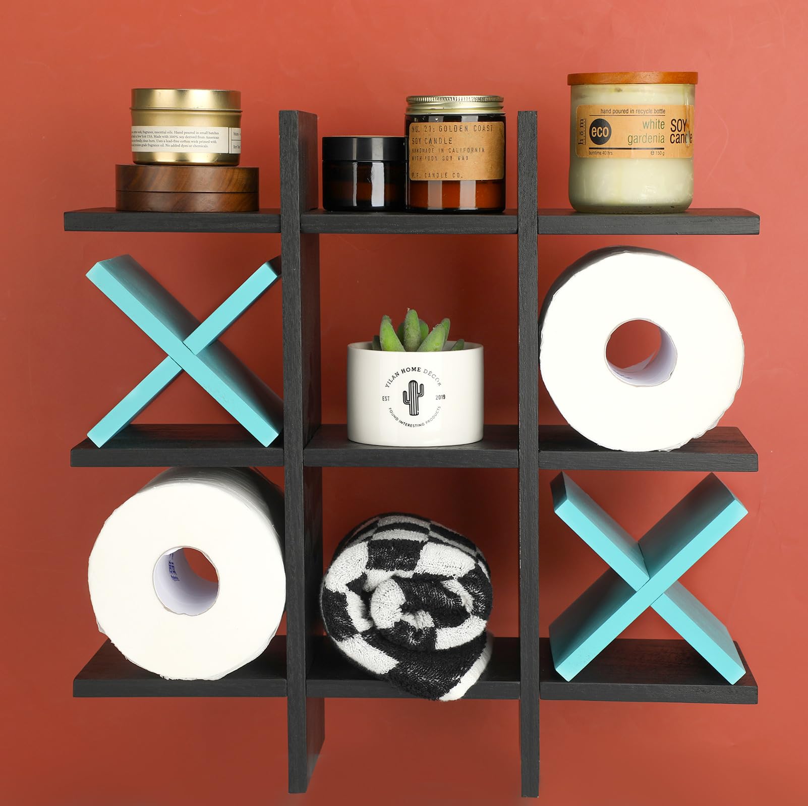 Snapklik.com : Tic Tac Toe Toilet Paper Holder Stand Bathroom Wall ...