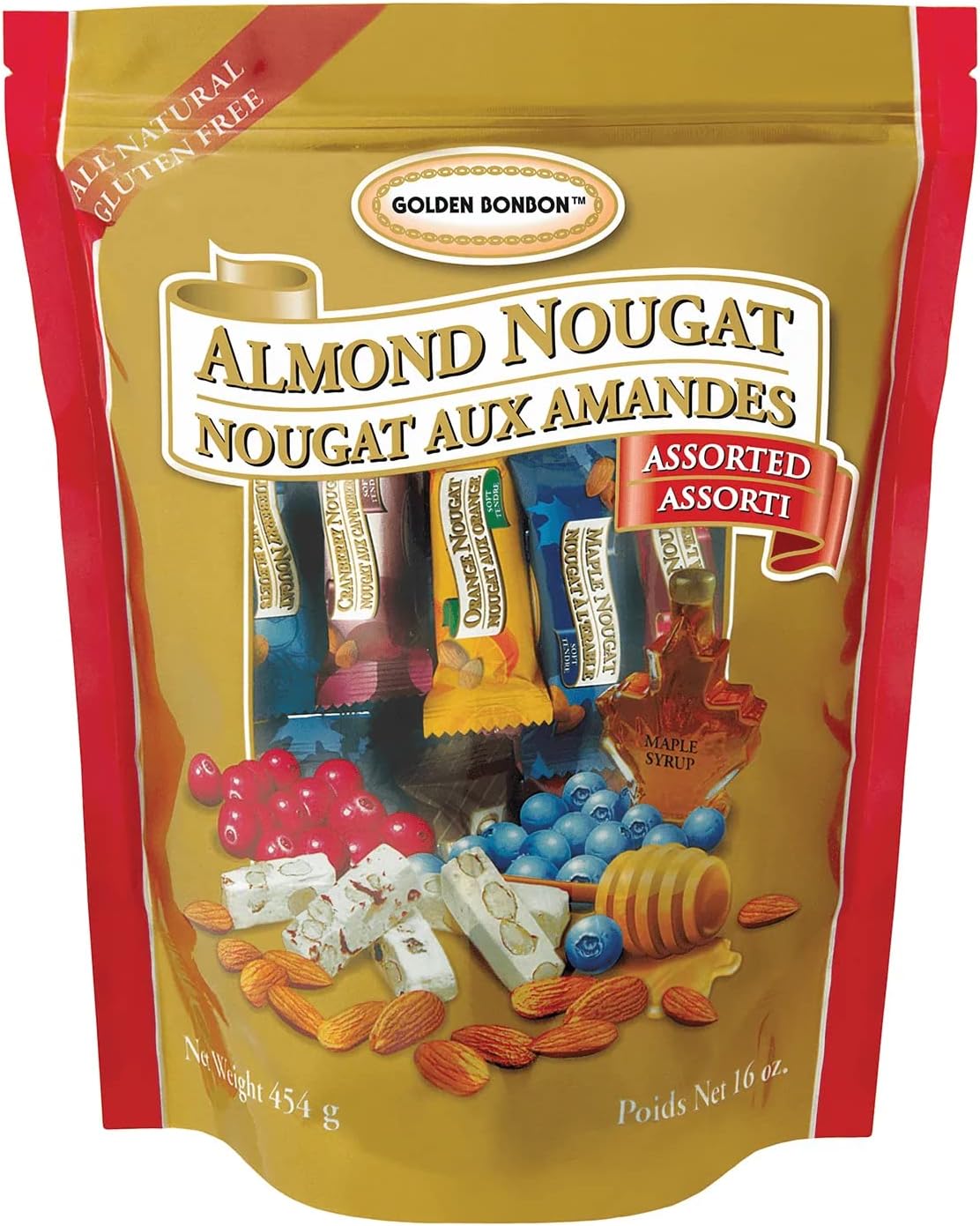 Amazon.com : Golden Bonbon Italian Assorted Almond Nougat Candy ...