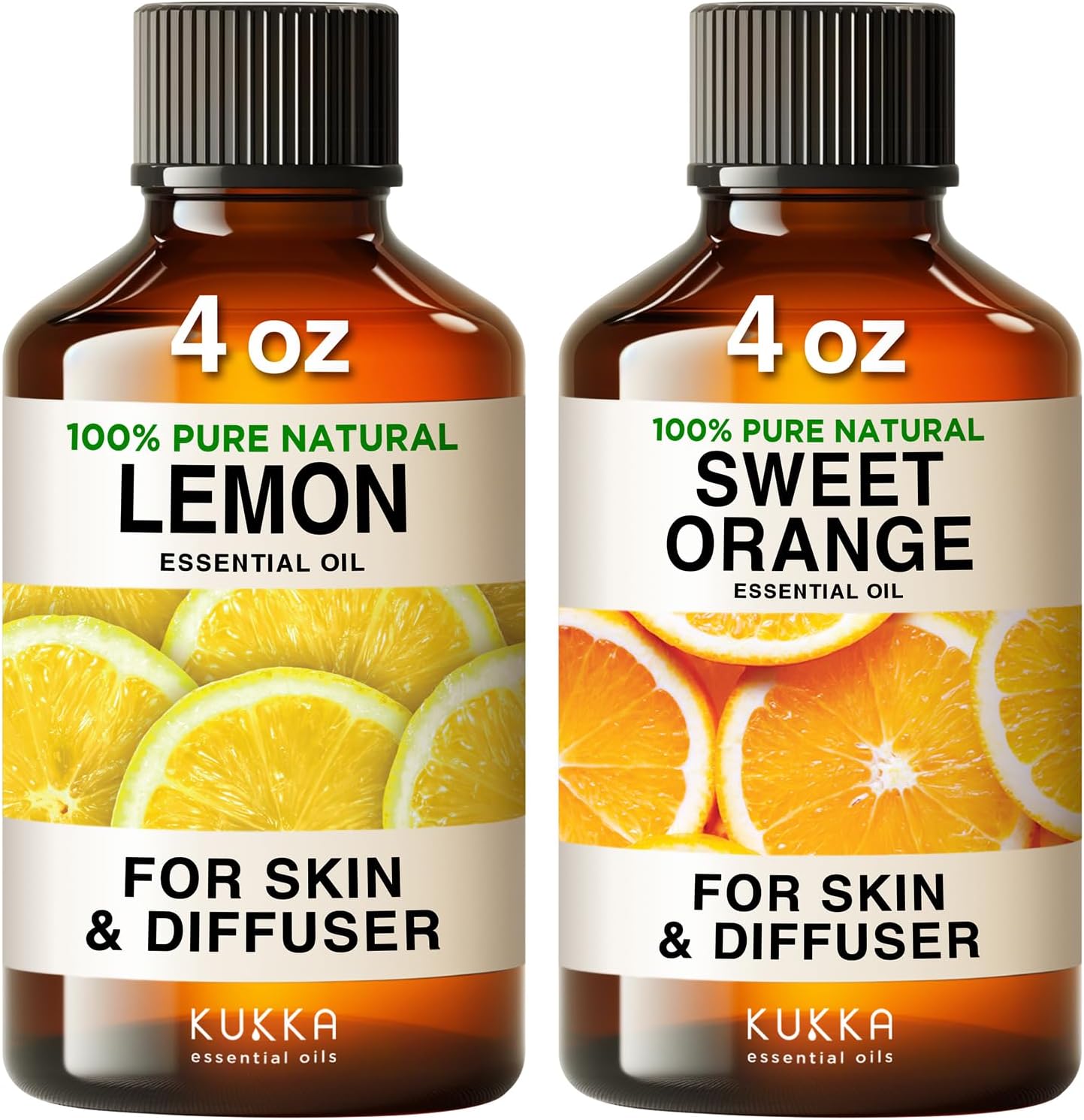 Amazon.com: Lemon Essential Oil for Diffuser & Orange Essential Oil for ...