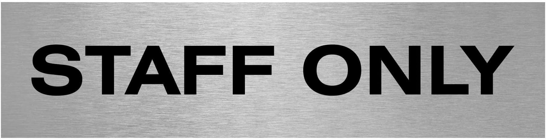 No Entry Staff Only Sign Sticker - (Choose Size, Material & Fixing ...