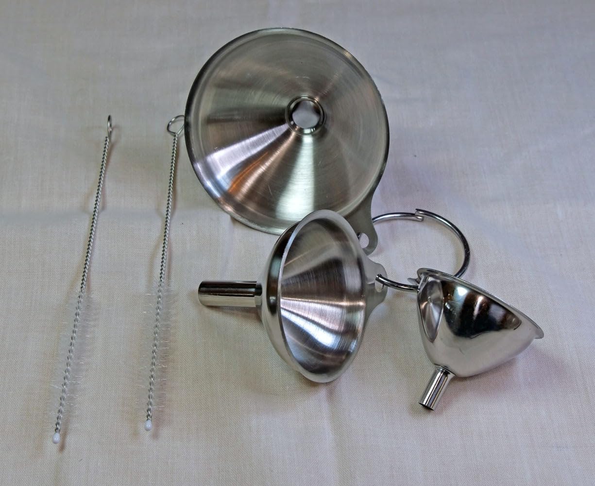 3 Pcs Stainless Steel Funnels Food Grade Metal Funnel Set No Spilling ...