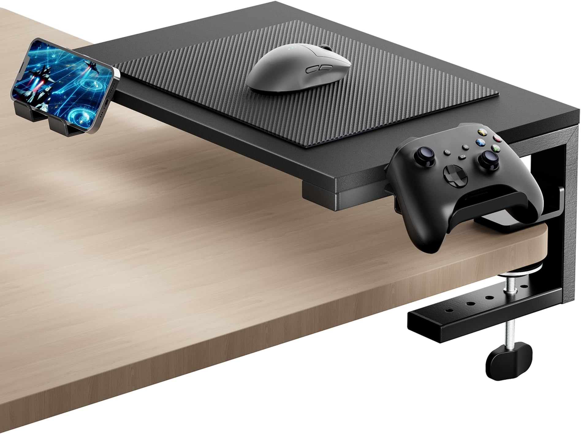 Amazon.com: VIVO Clamp-on 16 inch Flexible 2-Tier Shelving Unit for ...