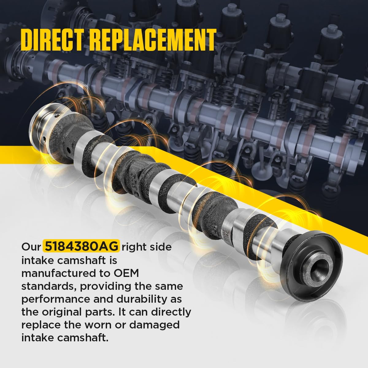 Snapklik.com : 5184380AG 5184380AF Right Side Intake Camshaft ...