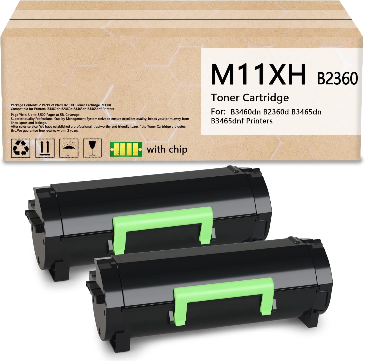 Amazon.com: Dell 2PFPR Toner Cartridge B2360d/B2360dn/B3460dn/B3465dn ...