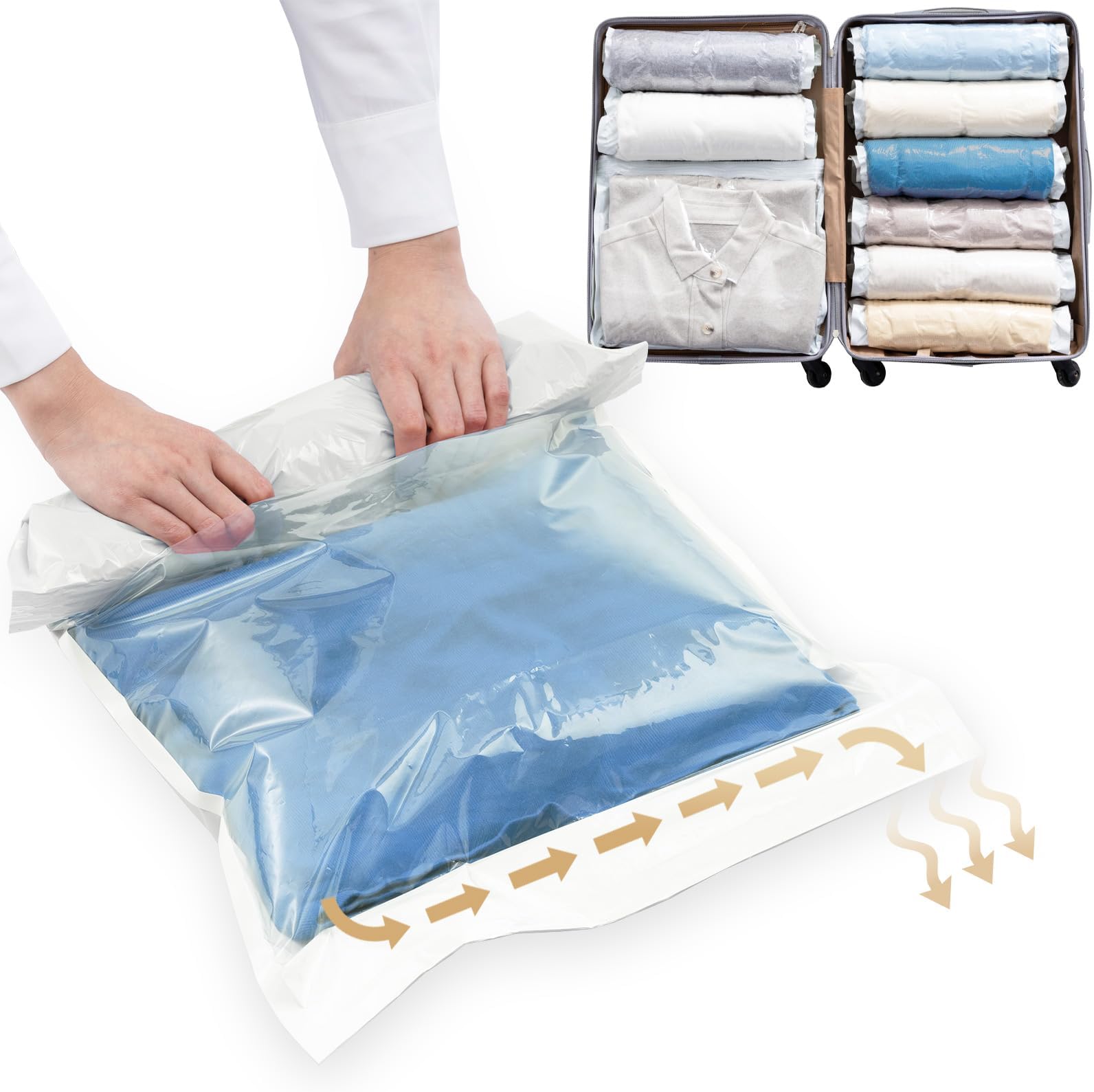 Amazon.com: Compression Bags for Travel (No Vac or Pump Needed ...
