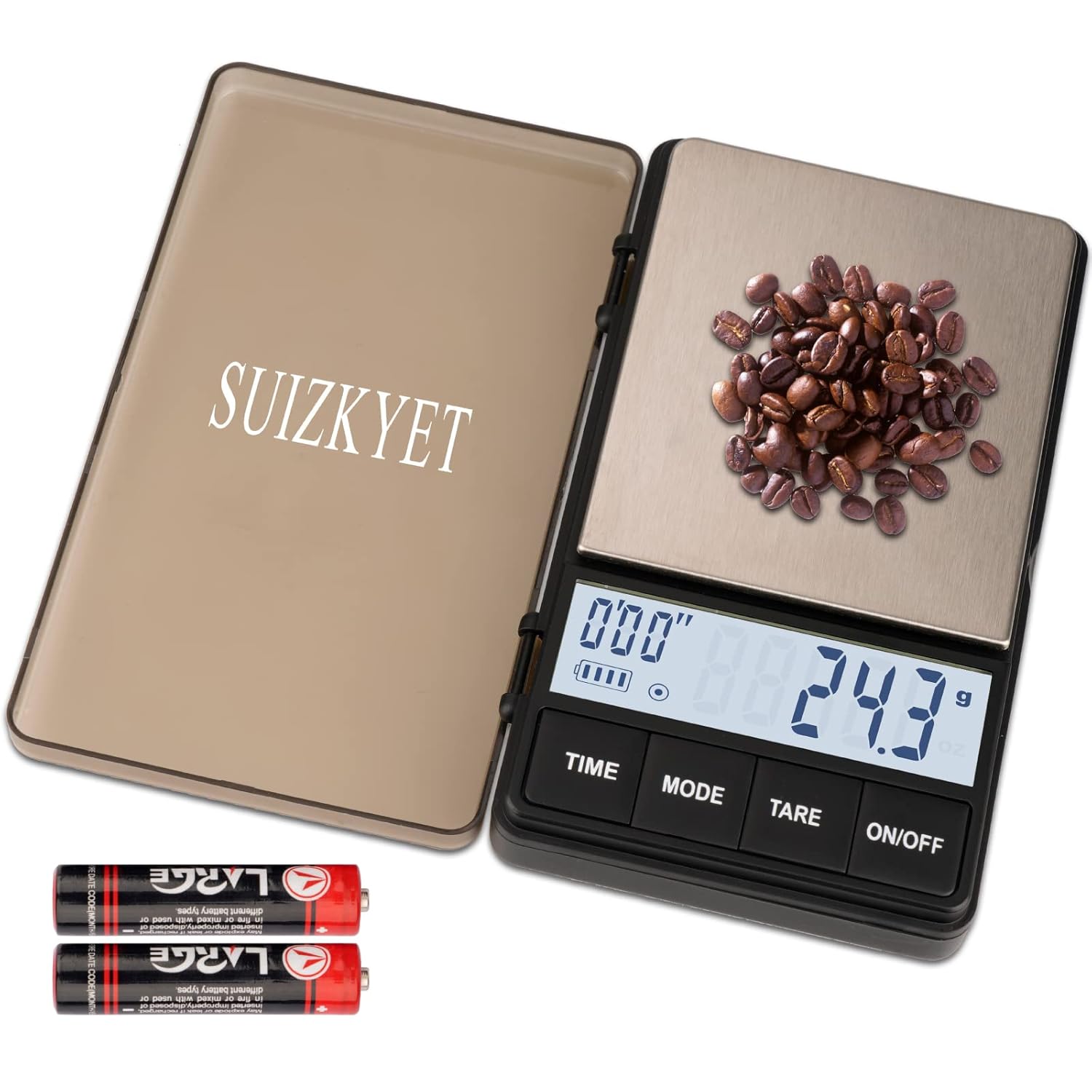 Amazon.com: Small Espresso Scale with Timer 1000g x 0.1g, Thin and Slim ...