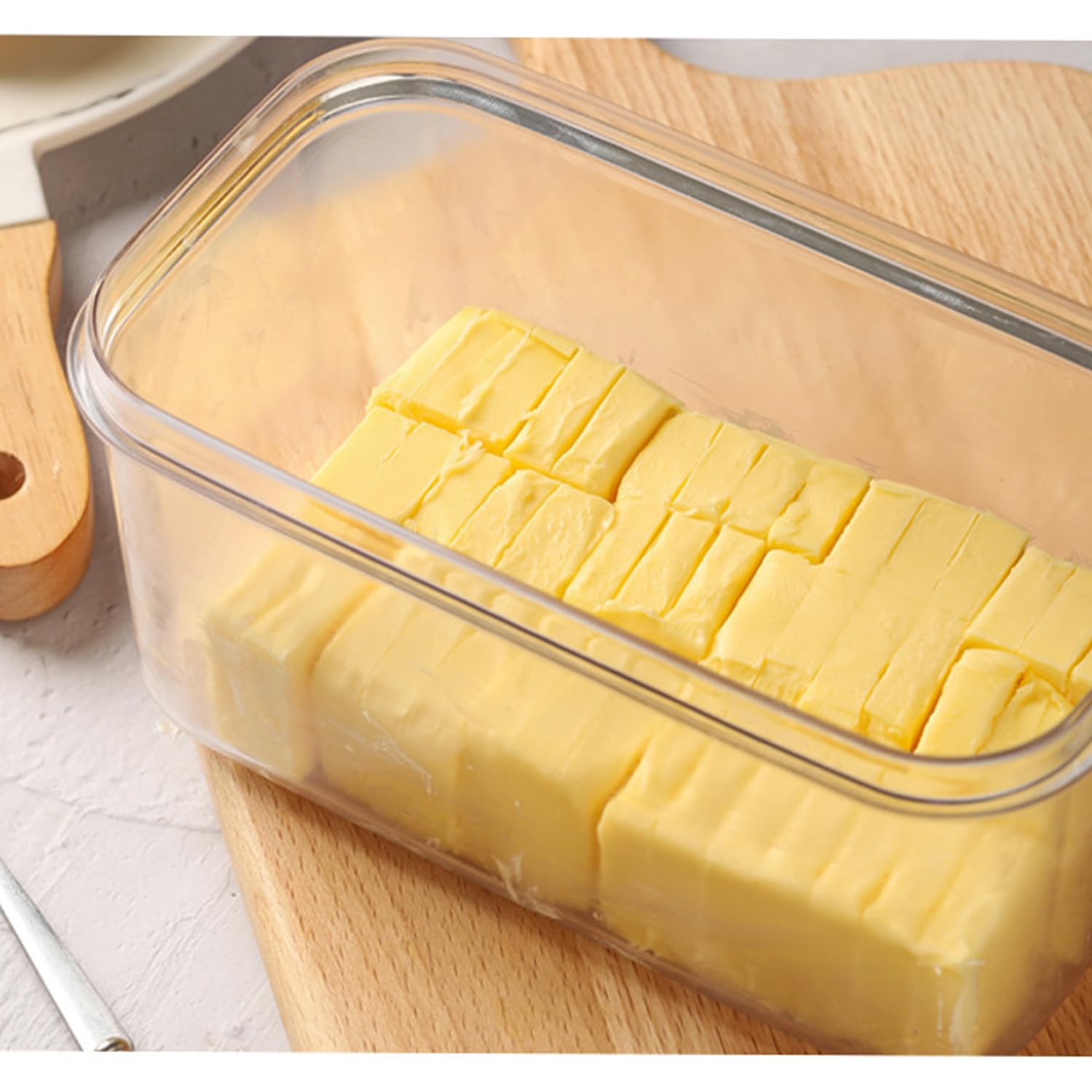 Snapklik.com : UNIVIVO Butter Slicer Cutter, Stick Butter Container Dish