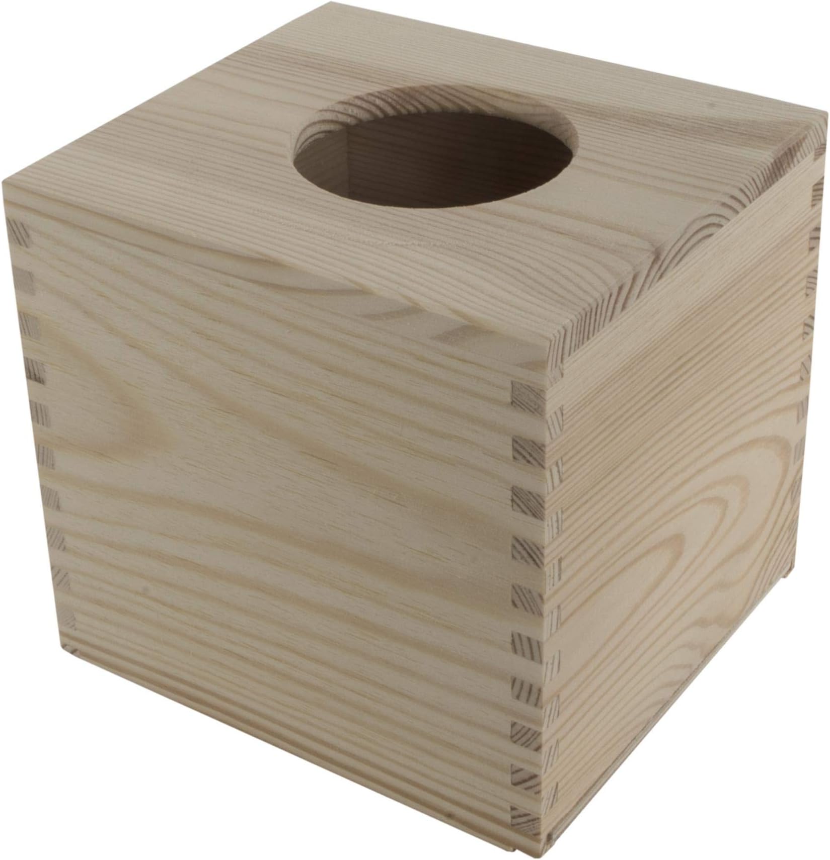 Artemio Square Wooden Tissue Box 14 x 13 x 13 cm, Wood, Beige : Amazon ...