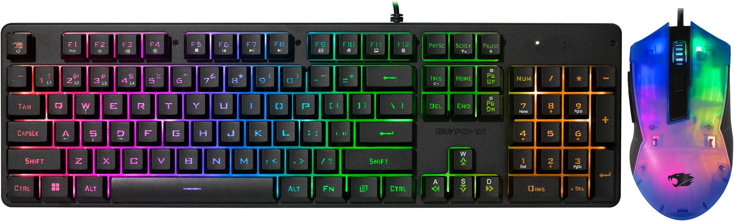 Amazon.com: iBUYPOWER Chimera KM7 RGB Gaming Keyboard + Gaming Mouse ...