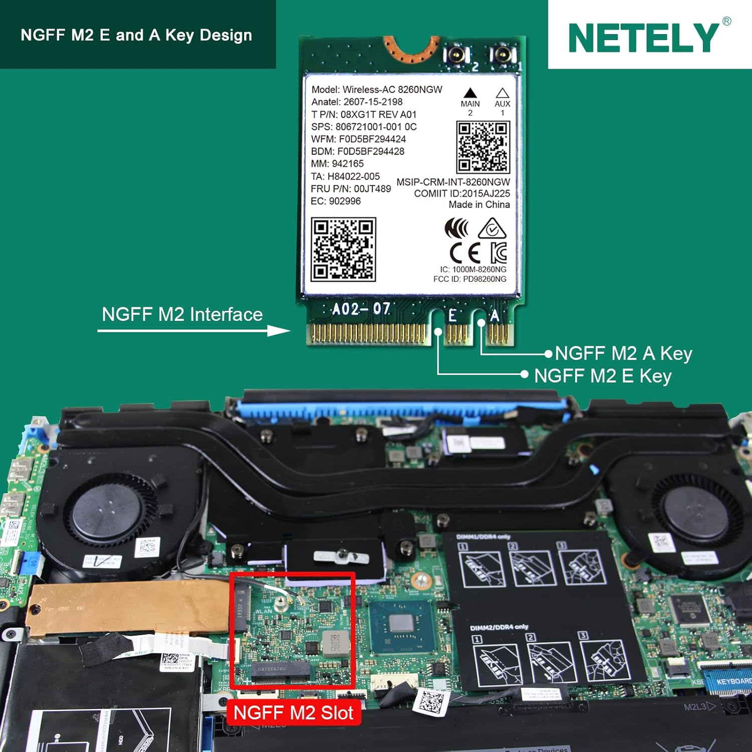 NETELY Wireless-AC 8260NGW NGFF M2 Interface WiFi Nepal | Ubuy