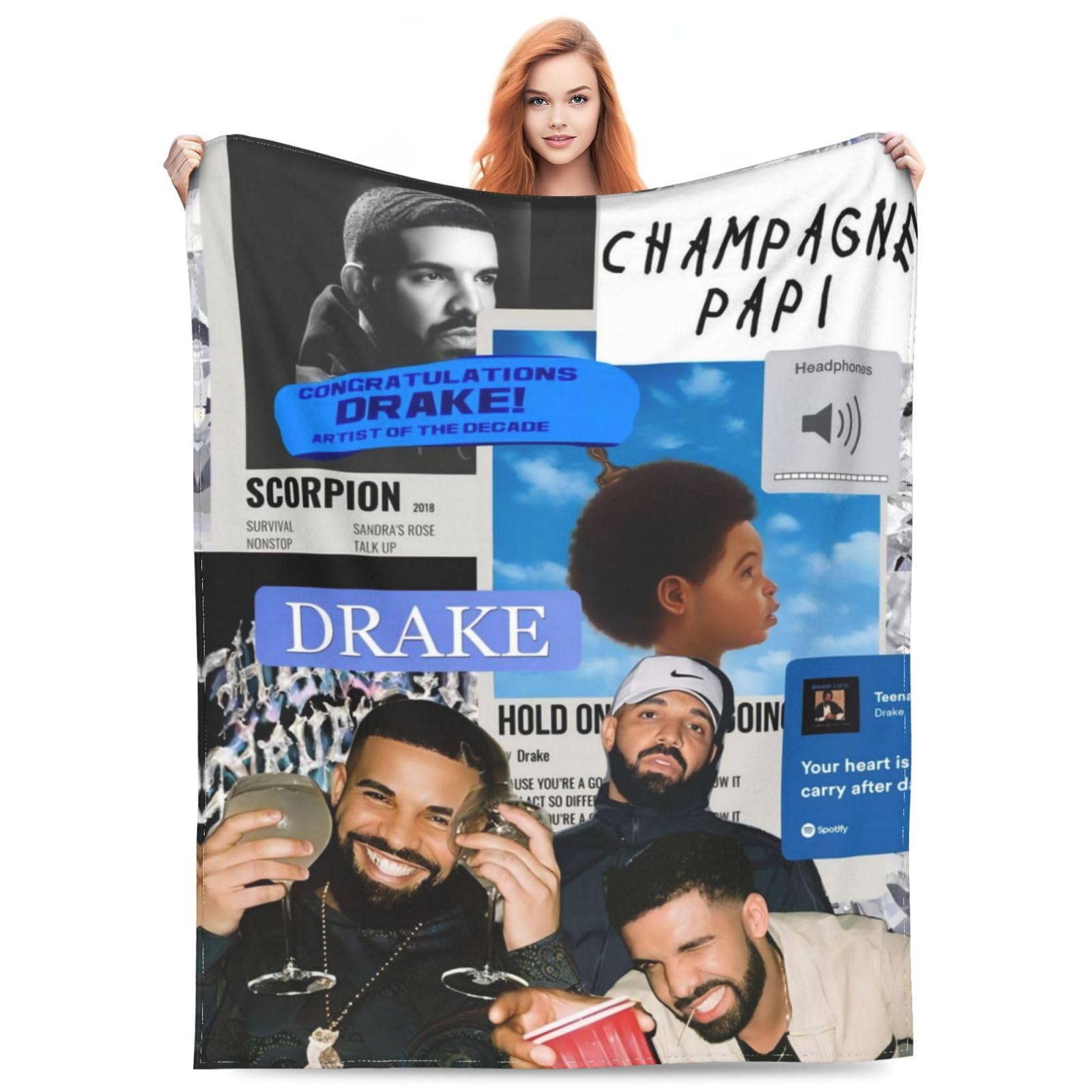 Amazon.com: Drakes Blanket Soft Throw Blanket Rapper Singer Album Cover ...