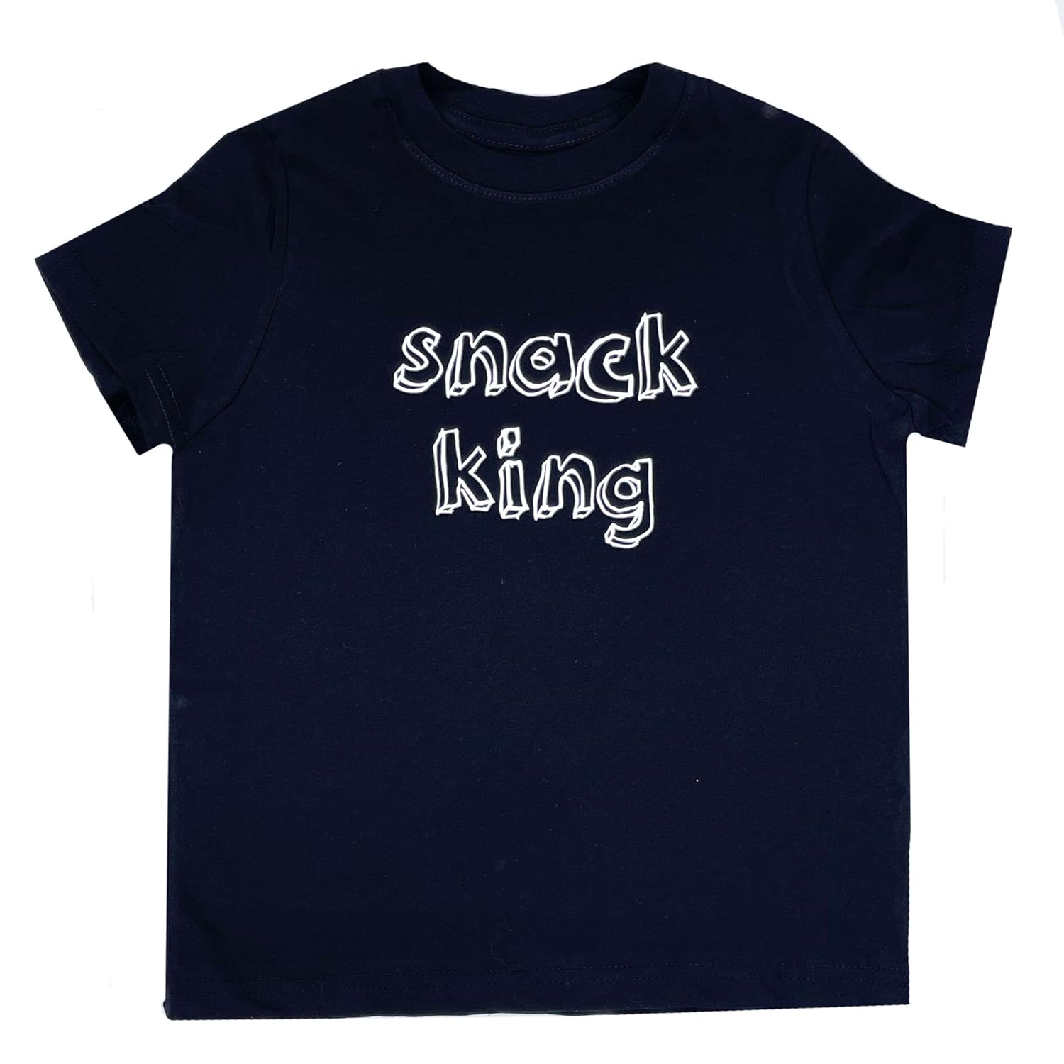 Amazon.com: Snack King, Snack Queen - Funny Toddler Shirt Food Lover ...