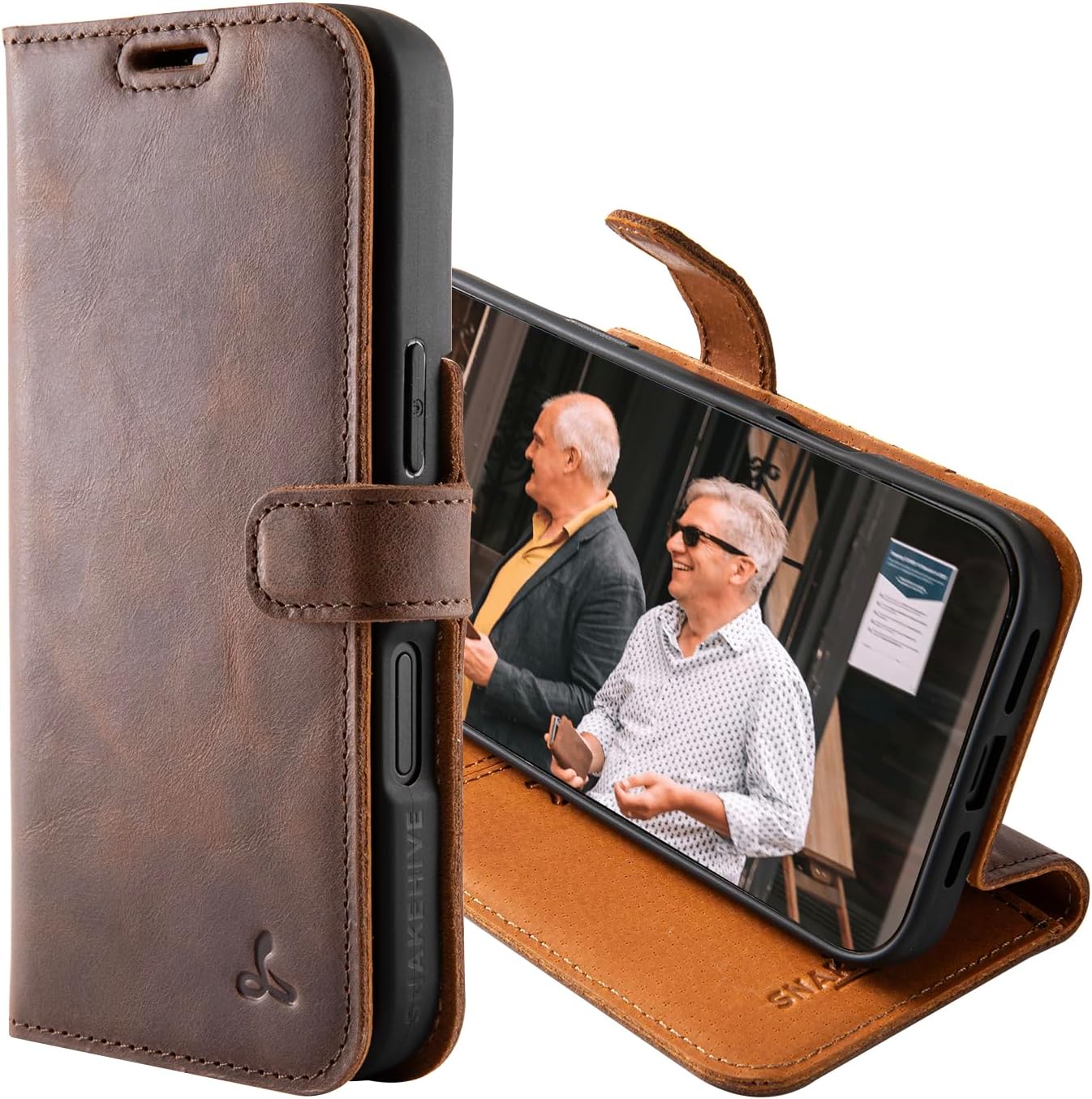 OCASE iPhone 16 Pro Hülle Leder Stoßfestes Case, Abnehmbare magnetische ...