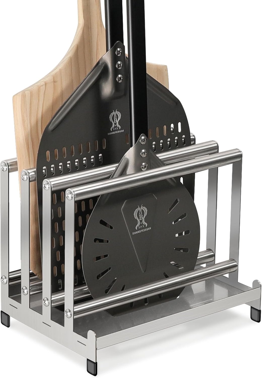 Amazon.com: SHANGPEIXUAN Pizza Peel Rack Stainless Steel With Non-Slip ...